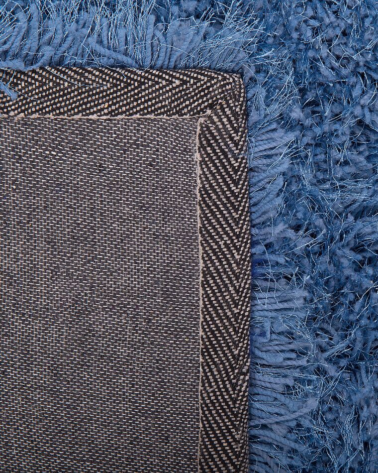 Shaggy Area Rug 140 x 200 cm Blue CIDE | Beliani.co.uk
