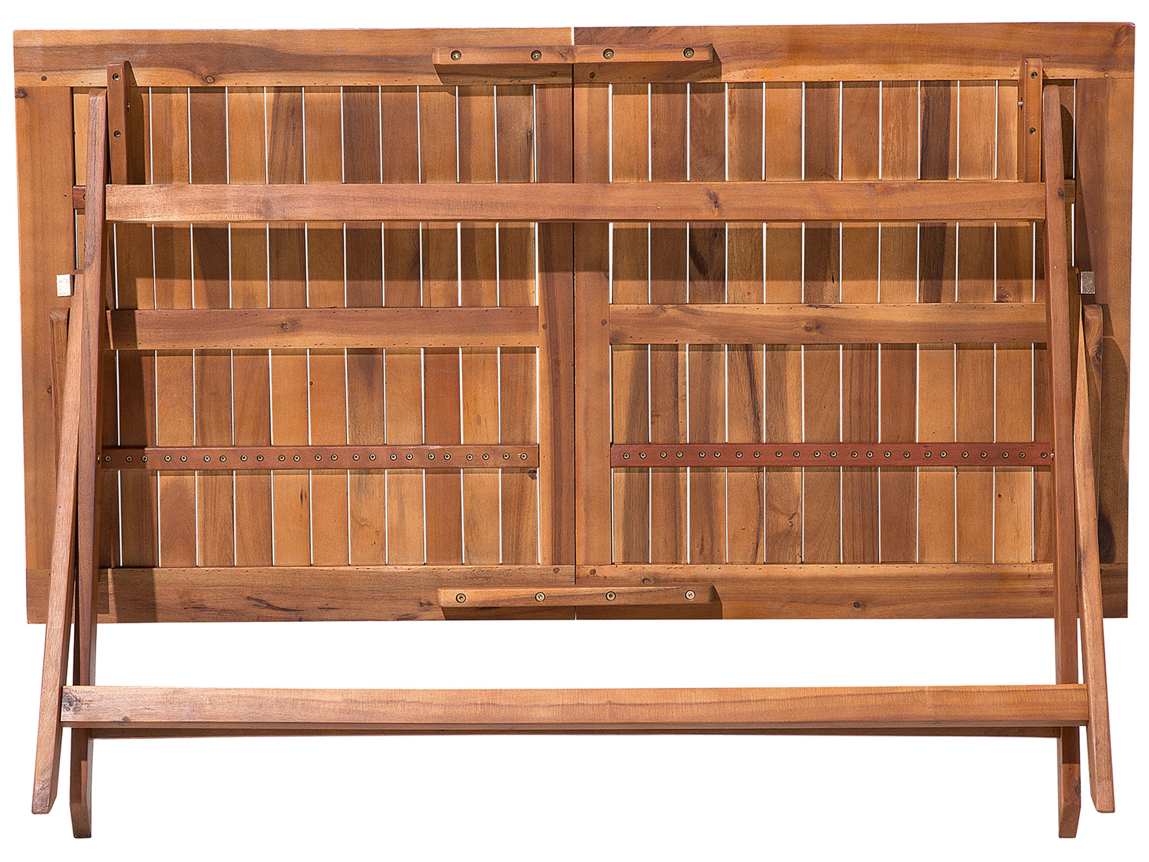 Folding Garden Table Acacia Wood 140 x 75 cm CENTO | Beliani.co.uk