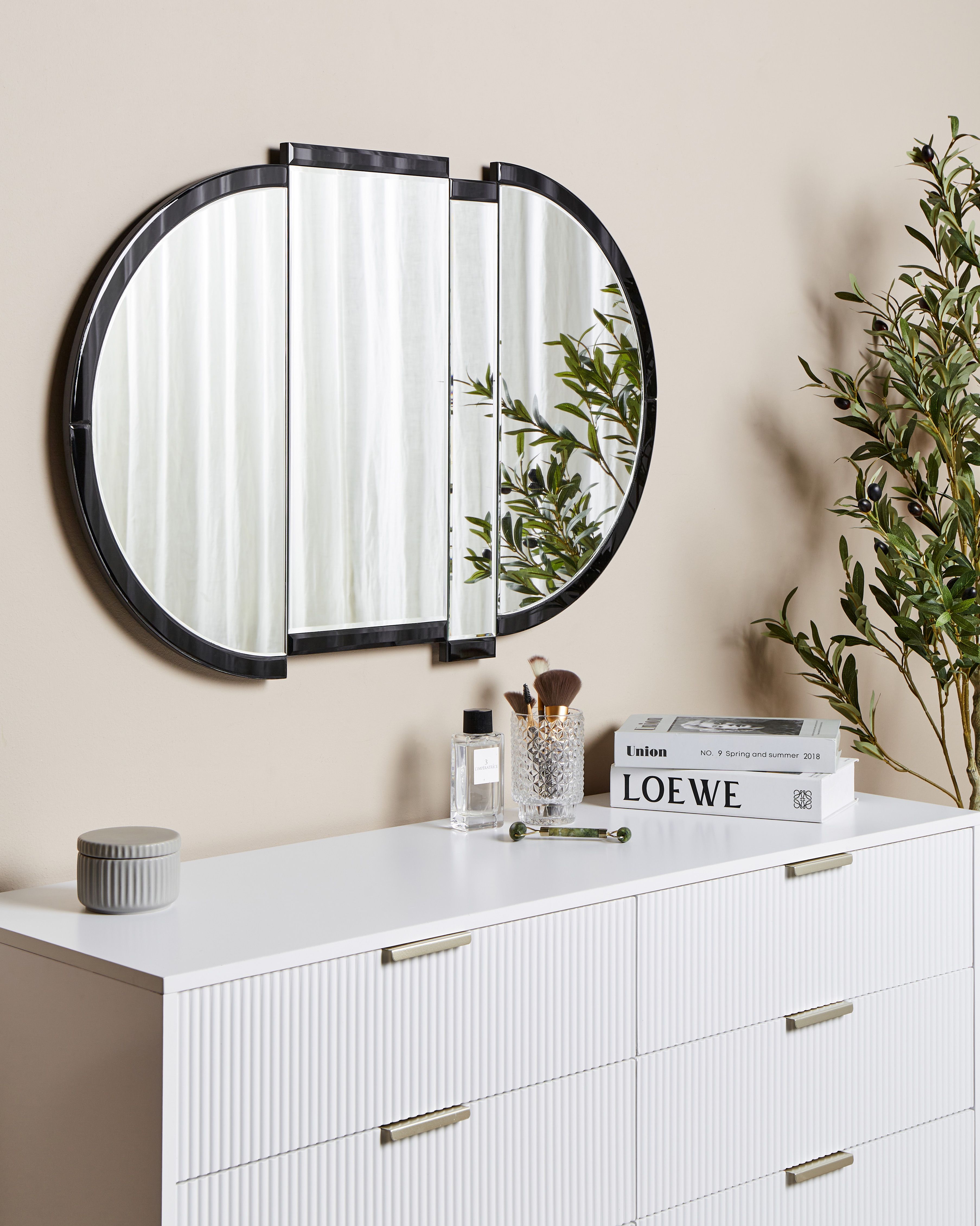 Wall Mirror 90 Black MICHERY | Beliani.dk