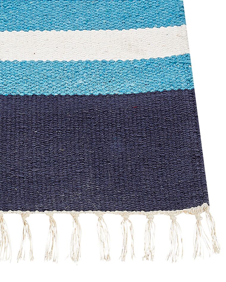 Cotton Kilim Runner Rug 80 x 300 cm Multicolour NORATUS | Beliani.co.uk