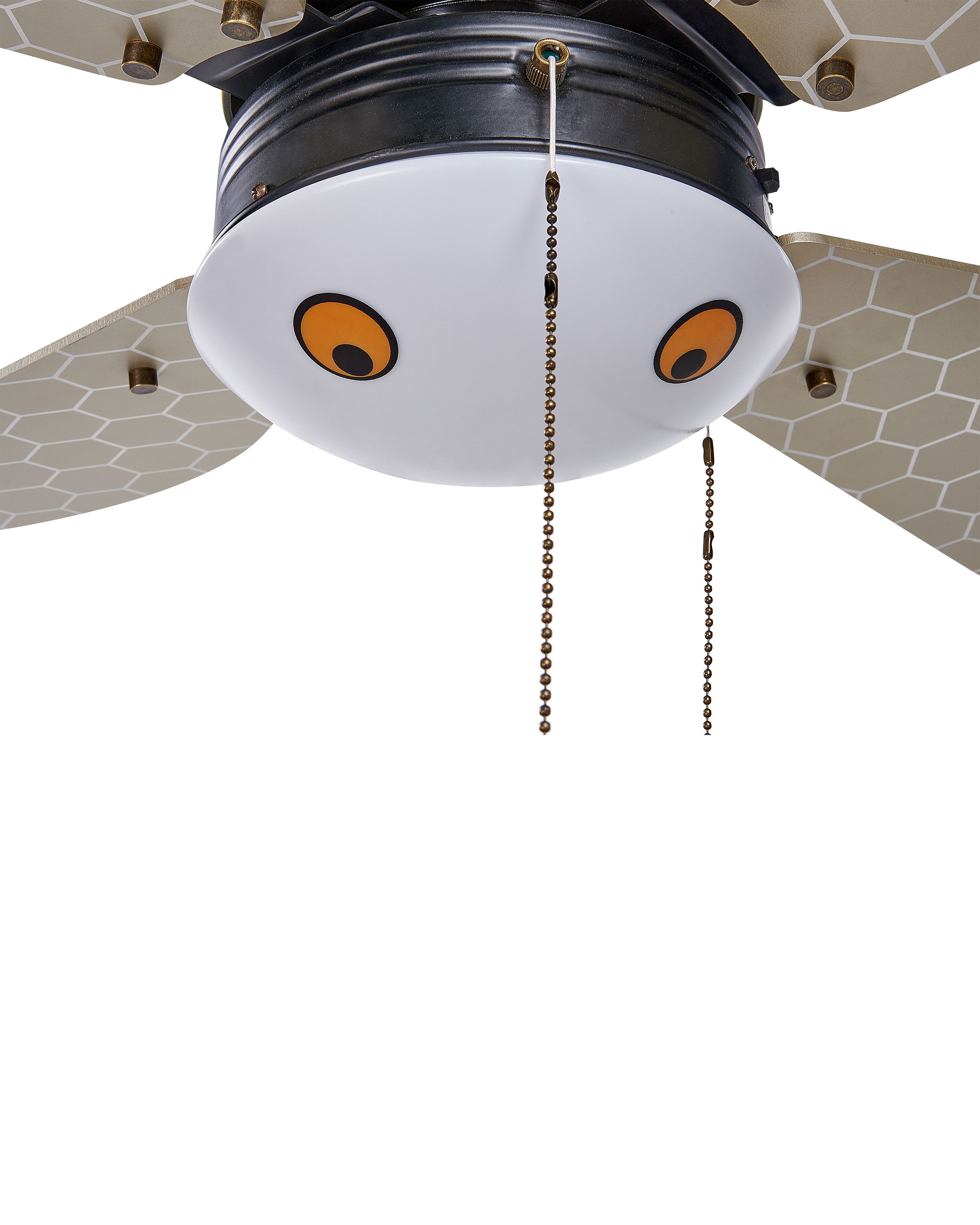 Deckenventilator mit Licht schwarz / gelb DOLORES | Beliani.ch