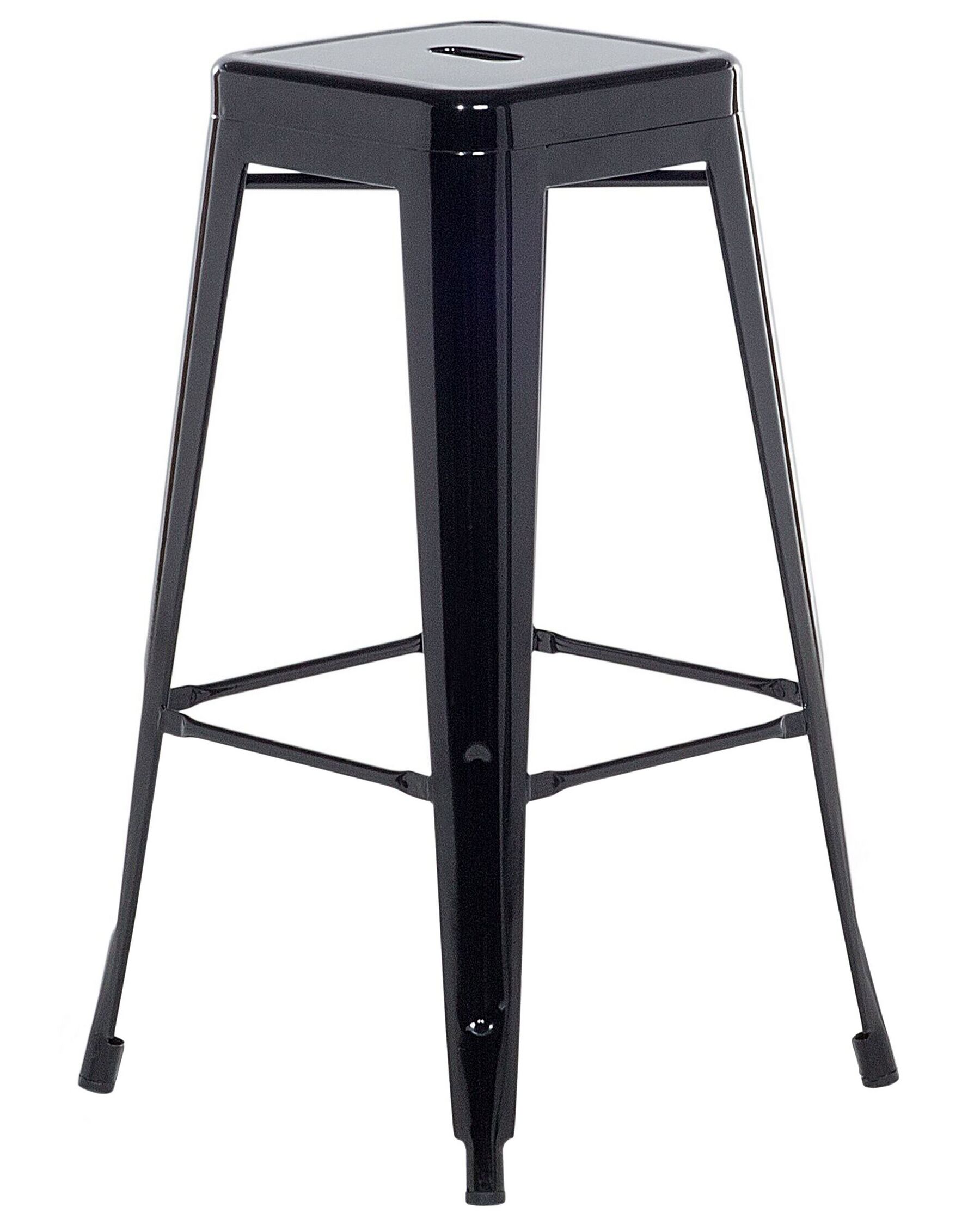 Barhocker schwarz 2er Set Höhe 76 cm CABRILLO | Beliani.de