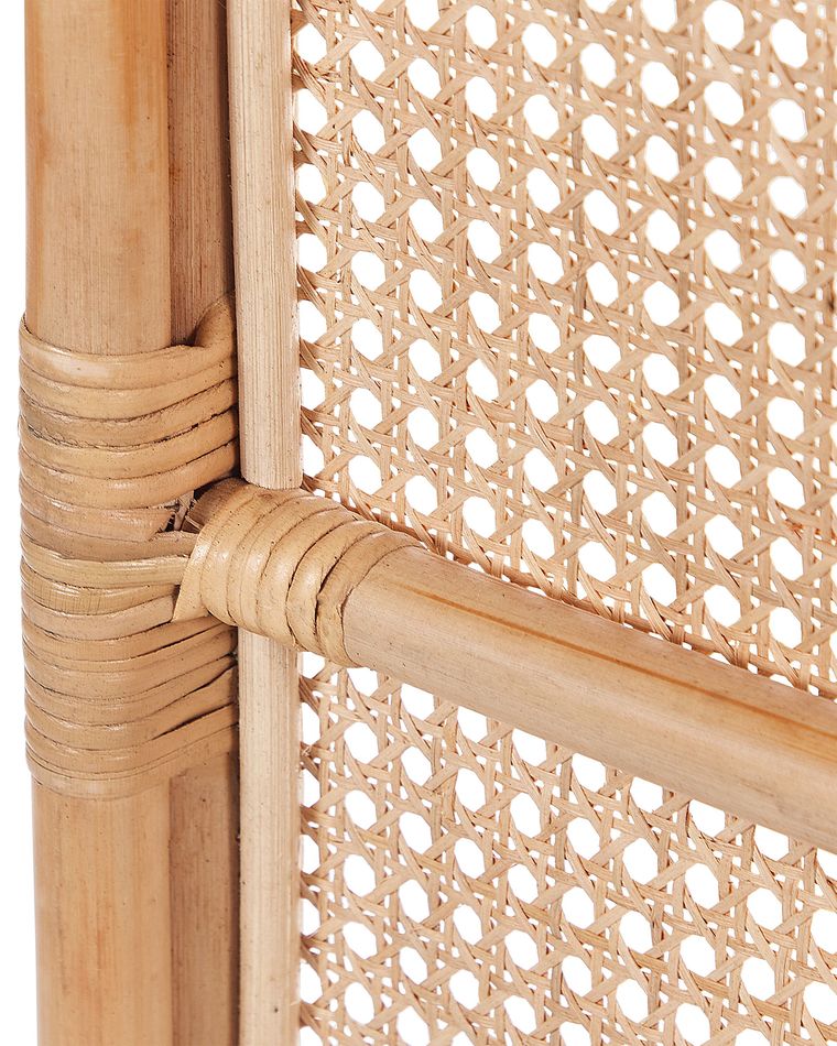 Folding Rattan 3 Panel Room Divider 118 x 180 cm Natural CORTONA ...