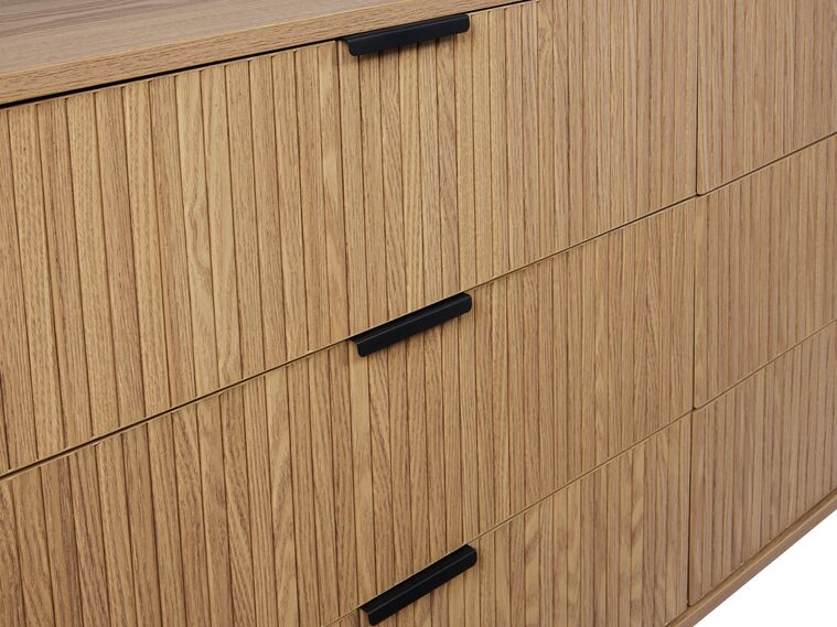 Kommode med 6 skuffer lyst træ BRADLEY | Beliani.dk