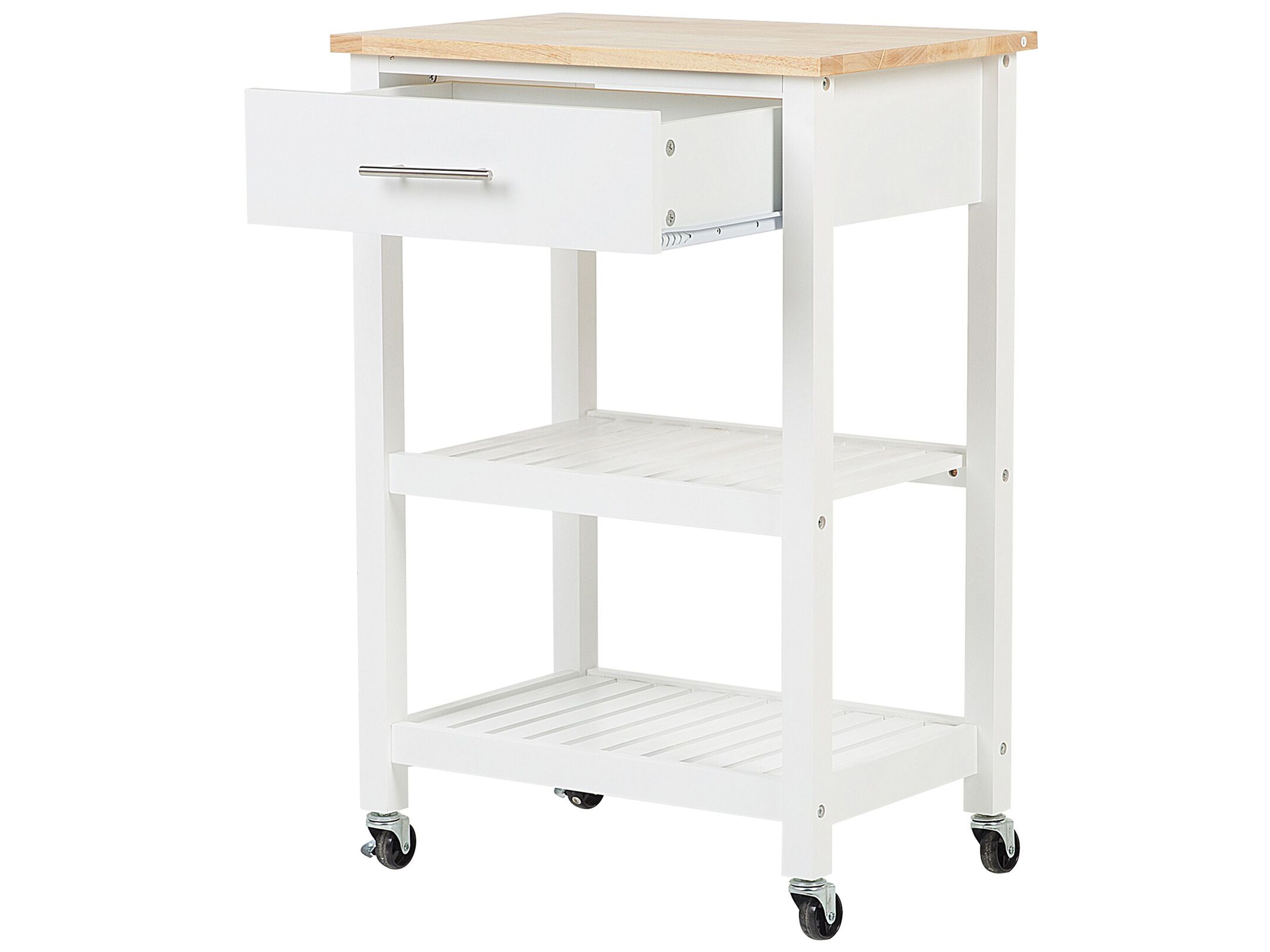 3 Tier Kitchen Trolley White HIUMA | Beliani.co.uk