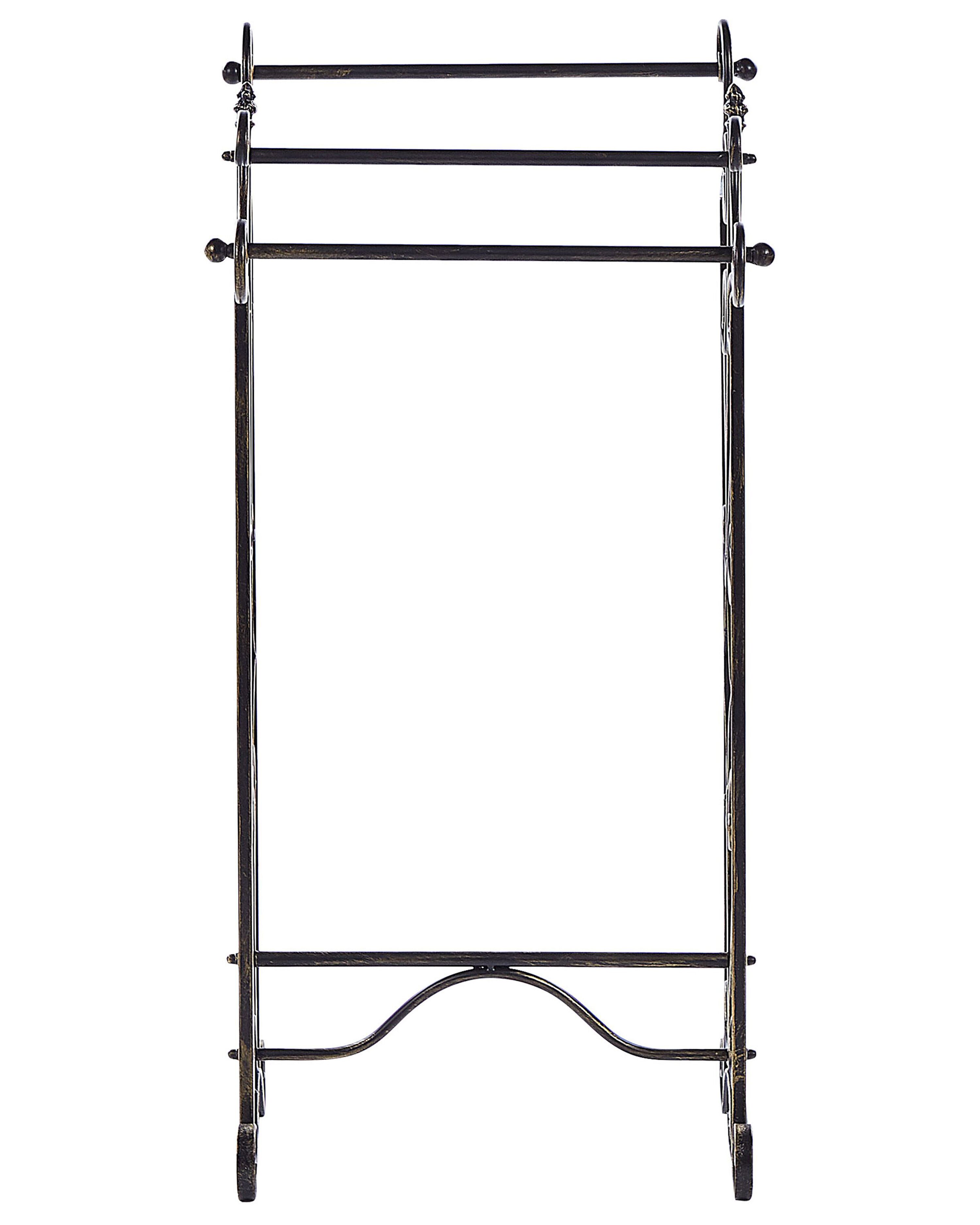 Pyyheteline rauta 3 tankoa musta 45 x 90 cm CHILLAN | Beliani.fi