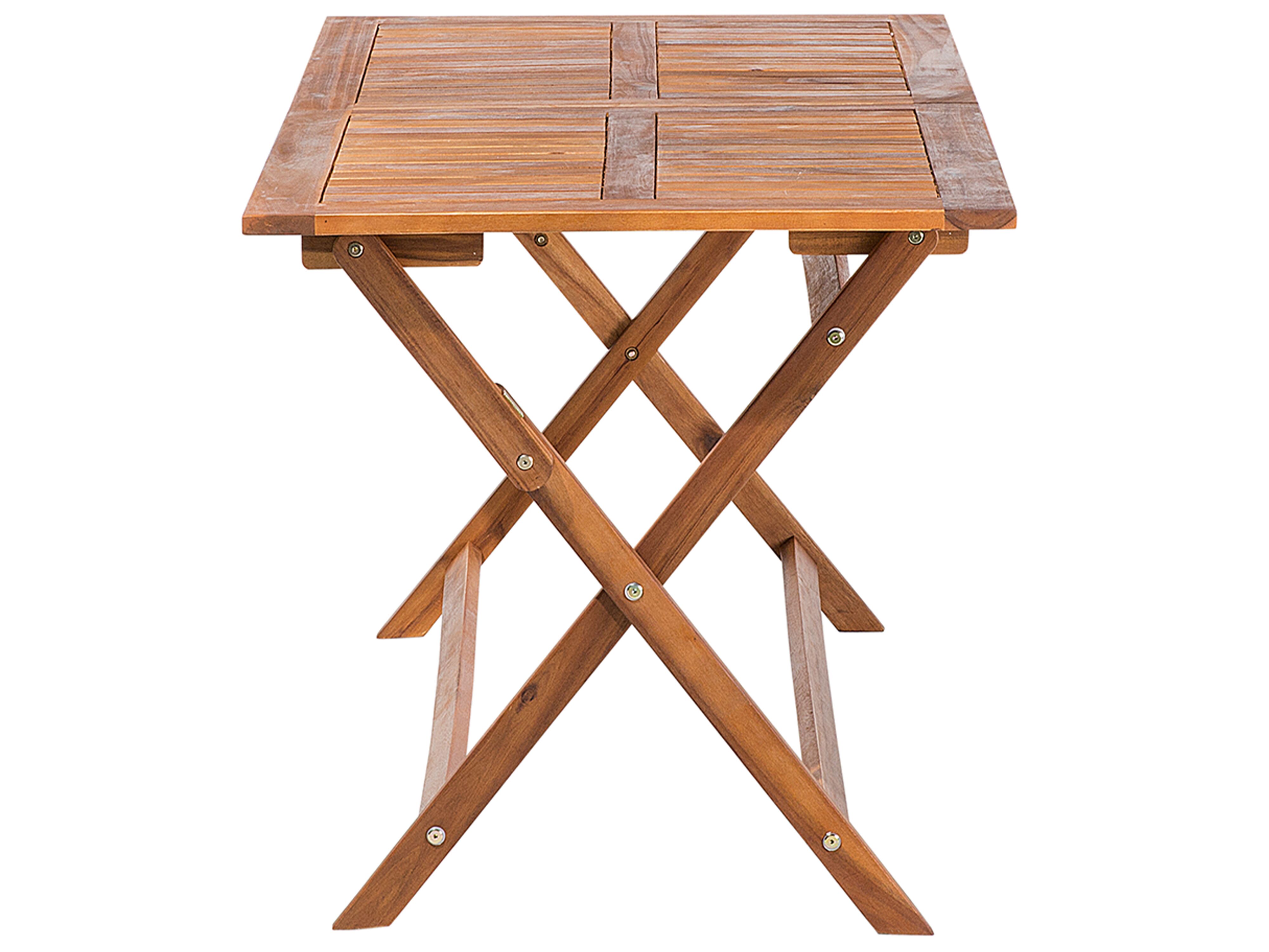 Folding Garden Table Acacia Wood 140 x 75 cm CENTO | Beliani.co.uk