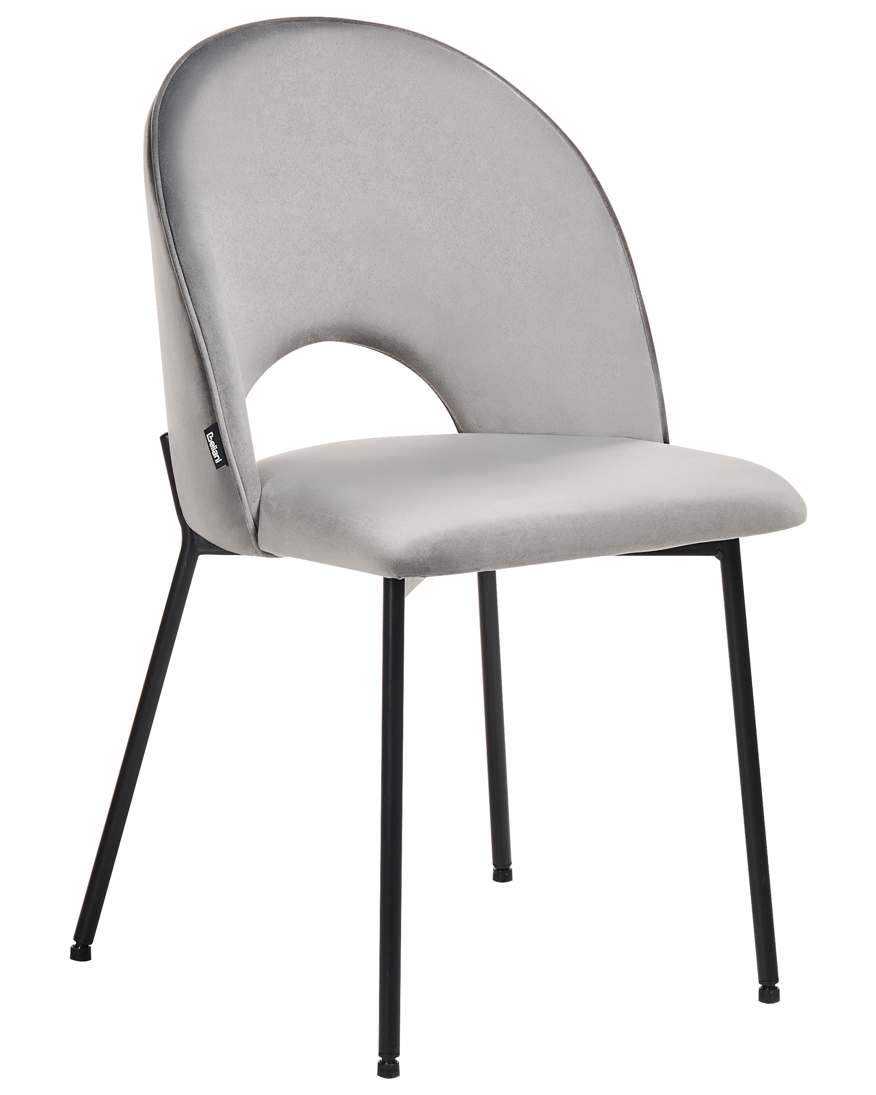 Set of 2 Velvet Dining Chairs Grey COVELO | Beliani.co.uk