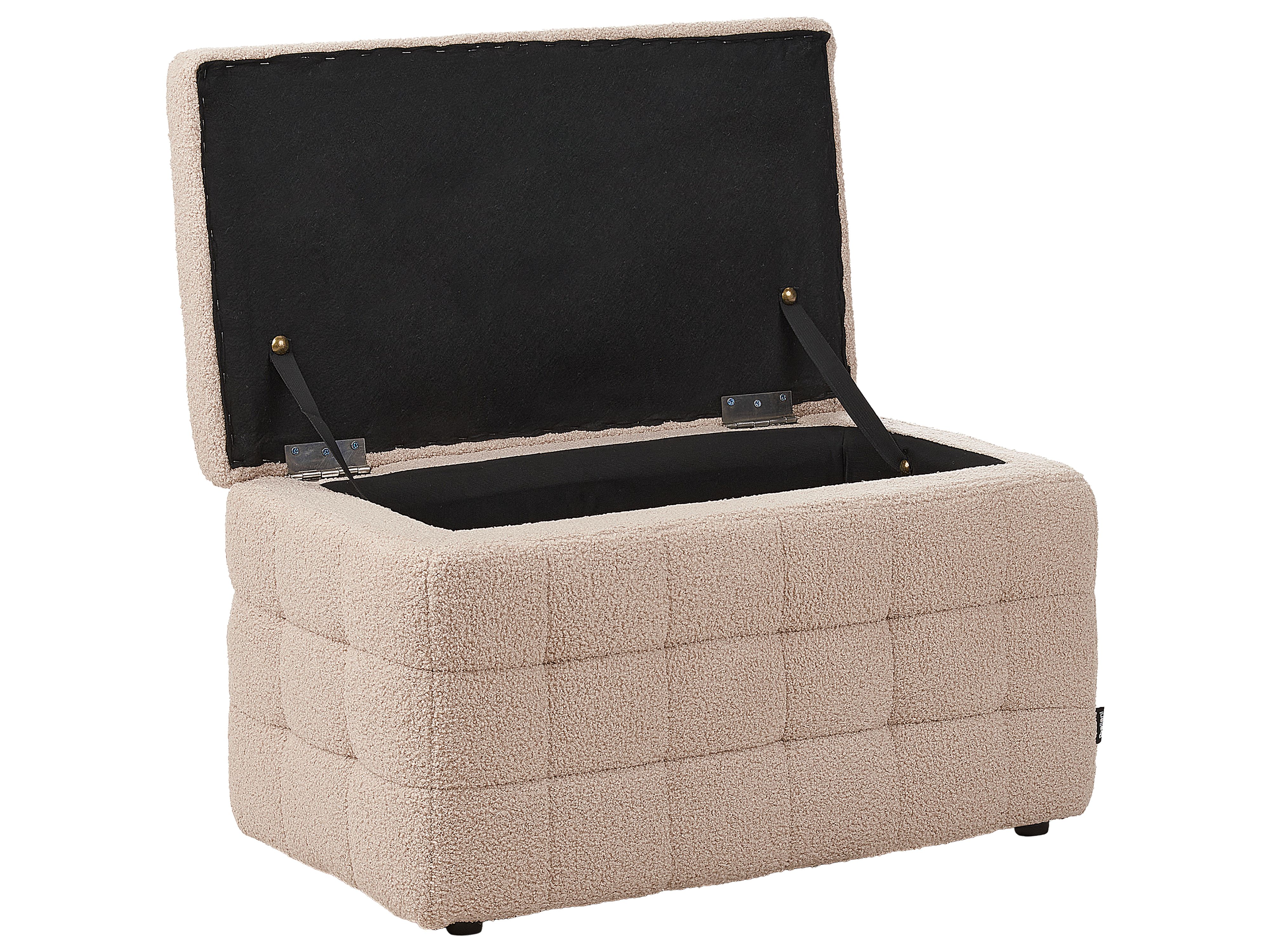 Hocker mit Stauraum Bouclé beige MICHIGAN | Beliani.de