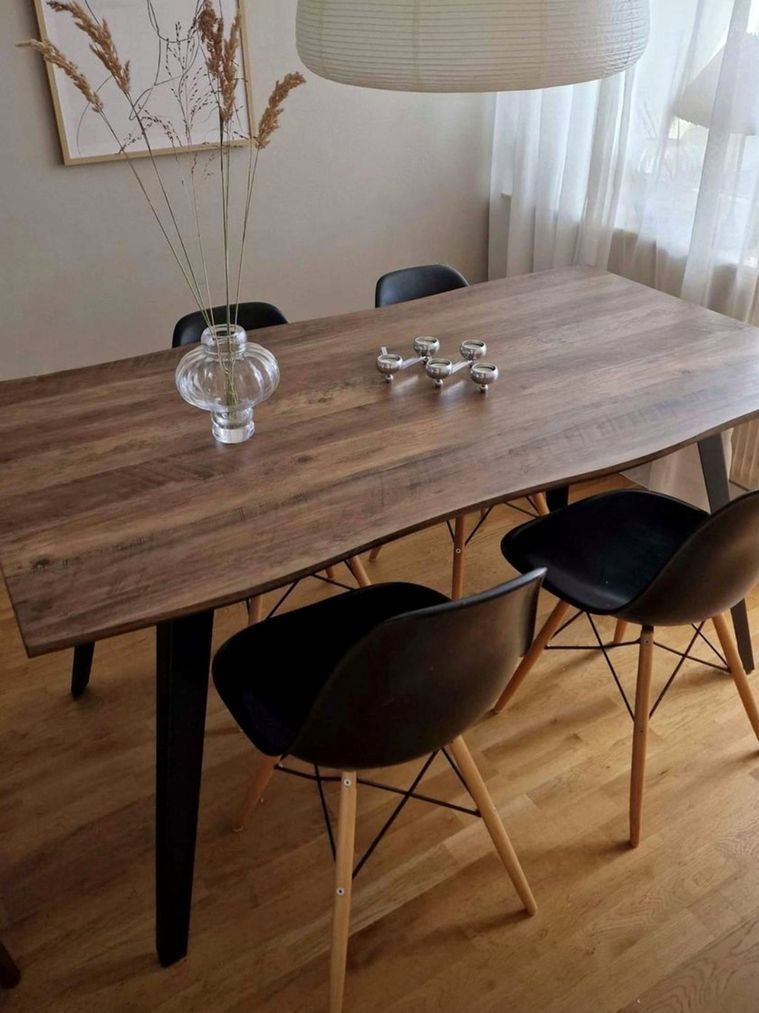 Dining Table 160 x 90 cm Dark Wood WITNEY | Beliani.co.uk