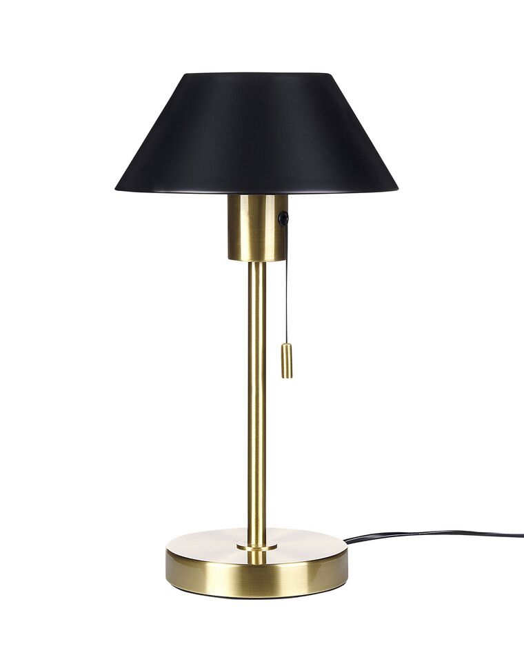 Metal Table Lamp Black and Gold CAPARO | Beliani.co.uk