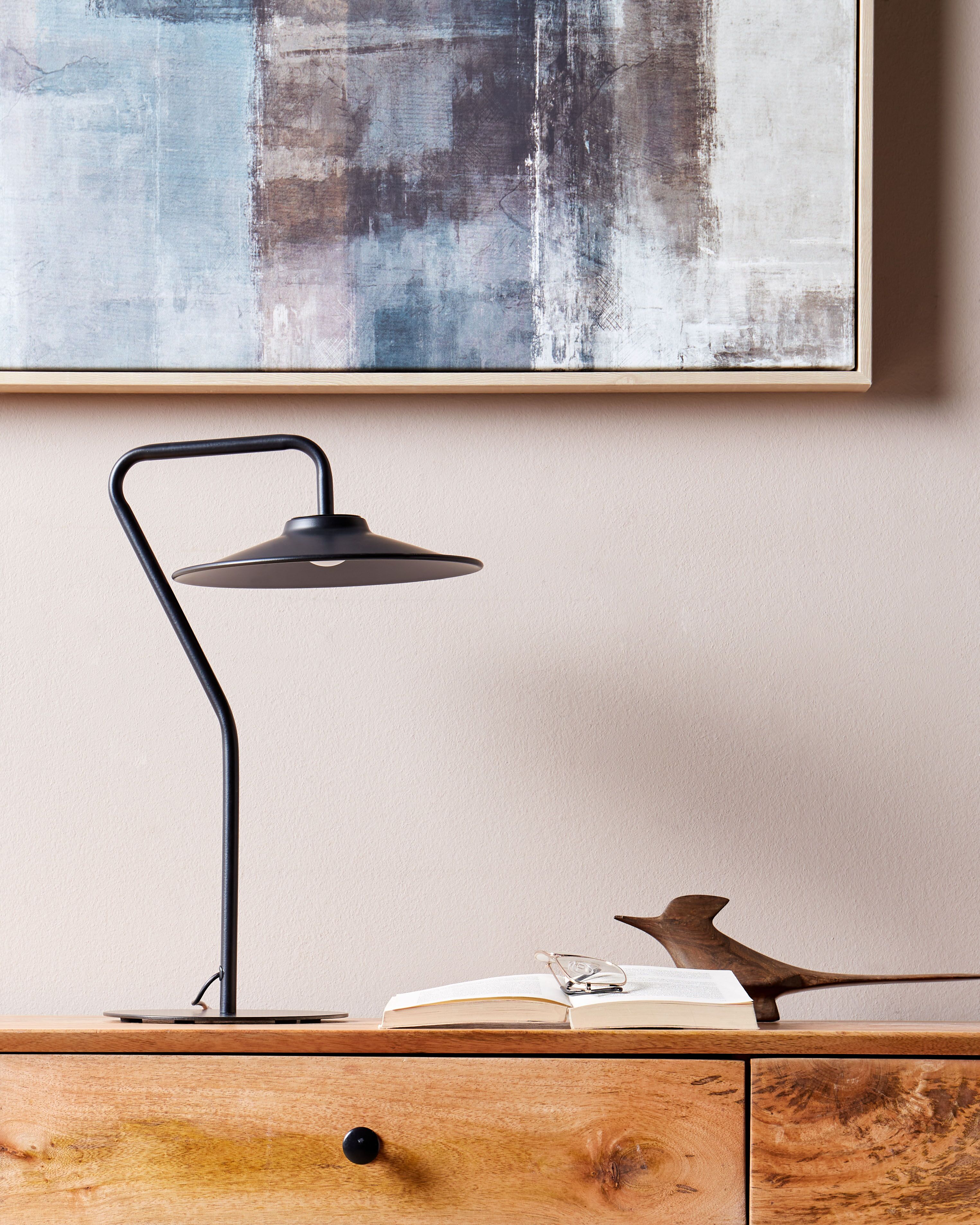 Bordlampe LED metal sort GALETTI | Beliani.dk