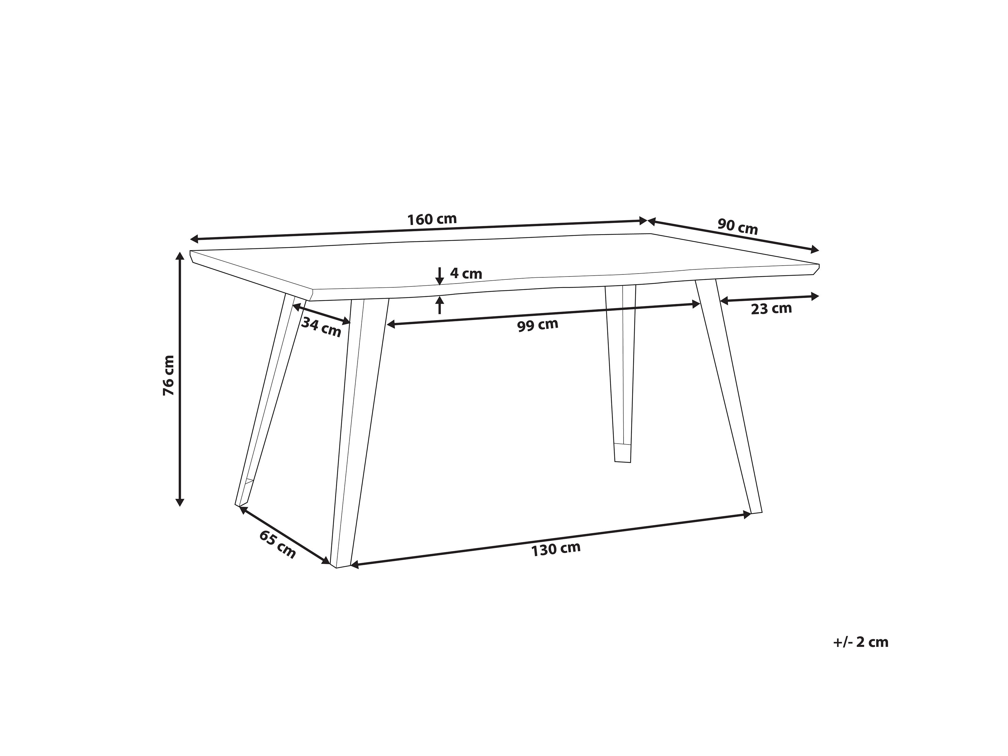 Dining Table 160 x 90 cm Dark Wood WITNEY | Beliani.co.uk
