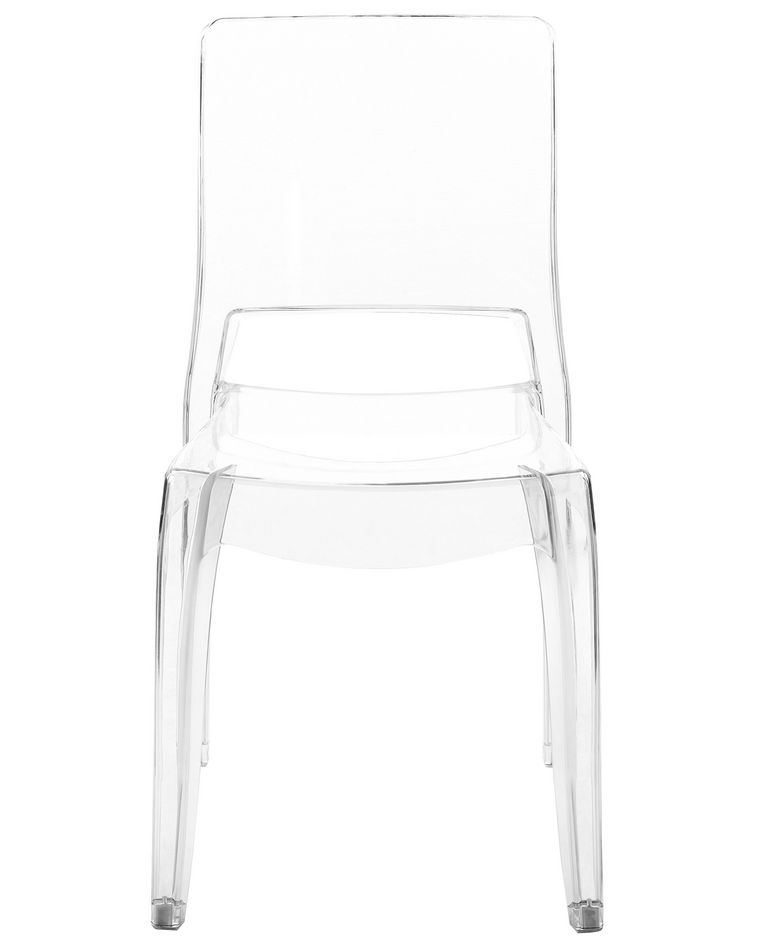 Set of 2 Dining Chairs Transparent WESTBRIDGE | Beliani.co.uk