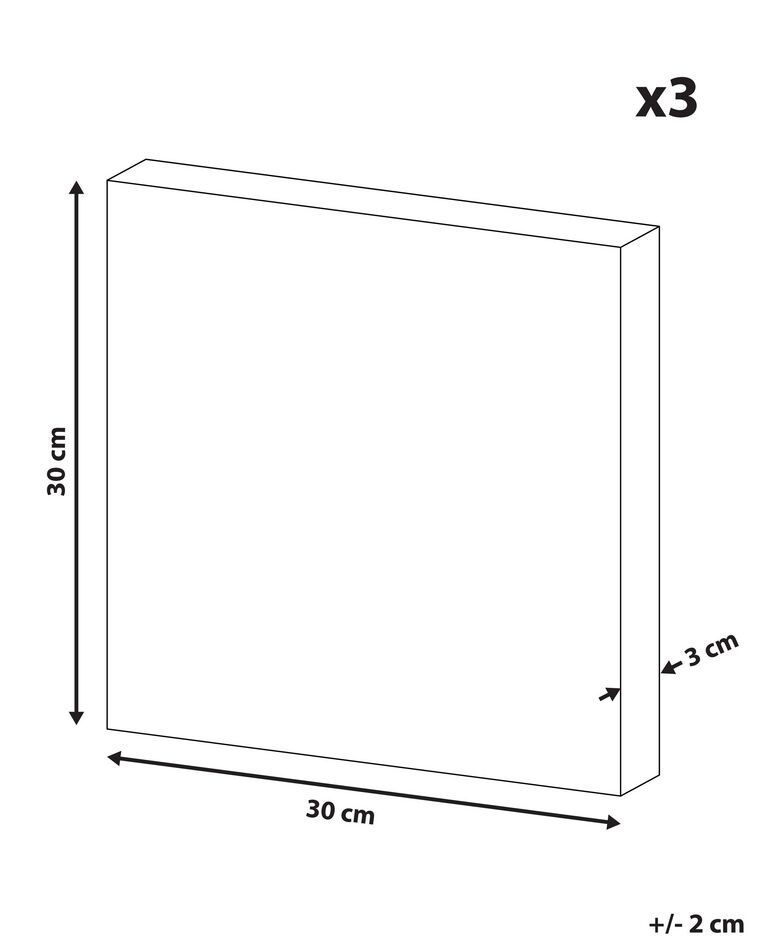 Wanddecoratie wit/groen set van 3 BINGUI | Gratis Levering