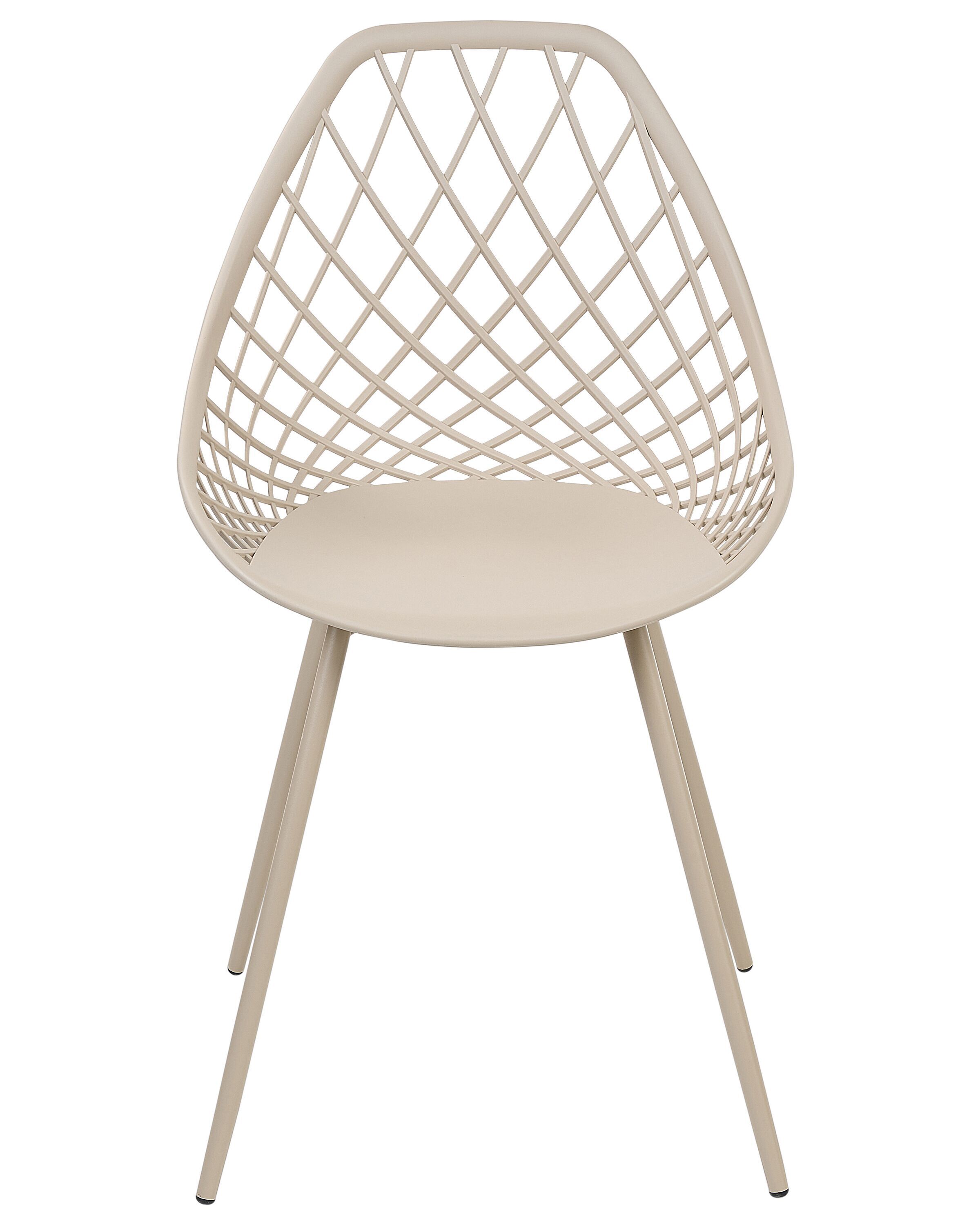 Sett med 2 spisestoler beige CANTON II | Beliani.no