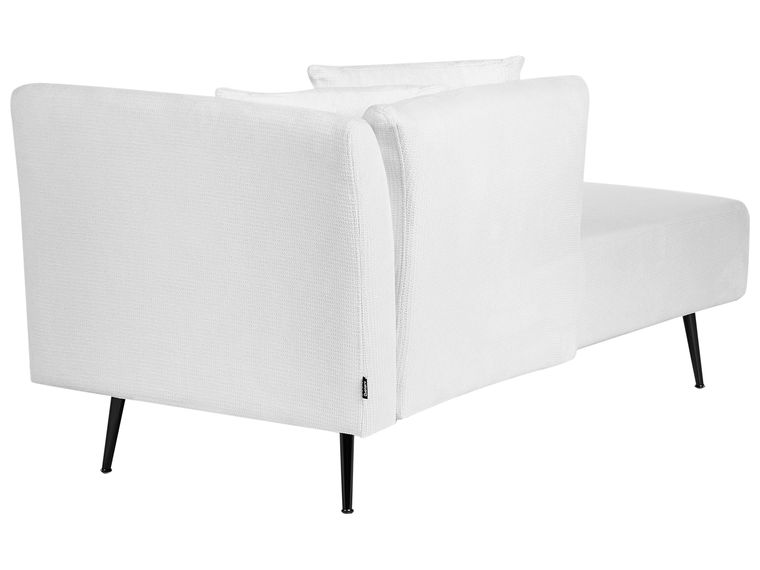 Divan côté droit en tissu blanc RIOM | Beliani.fr