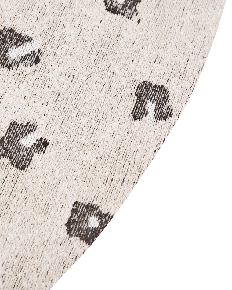Round Cotton Area Rug ⌀ 140 cm Beige AFIS | Beliani.co.uk