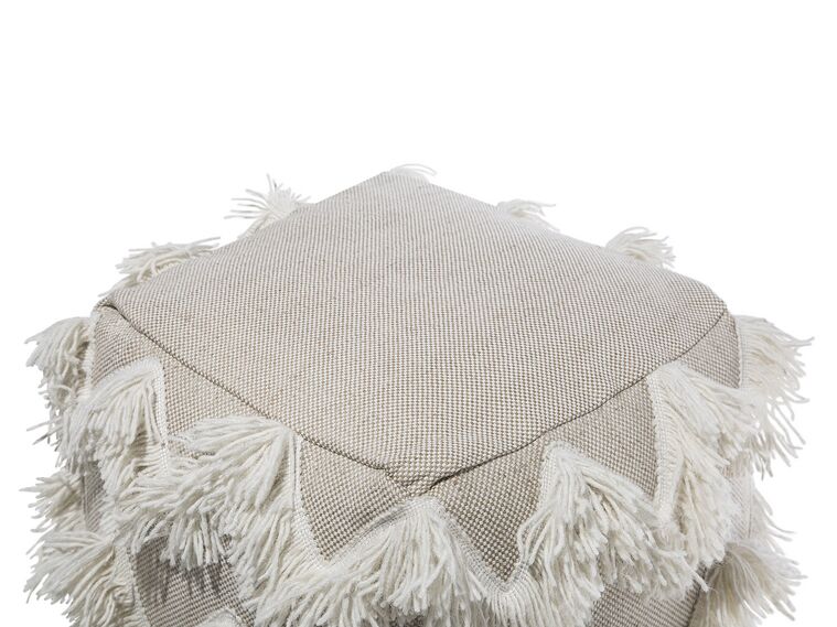 Pouffe Beige NASHIK | Beliani.co.uk