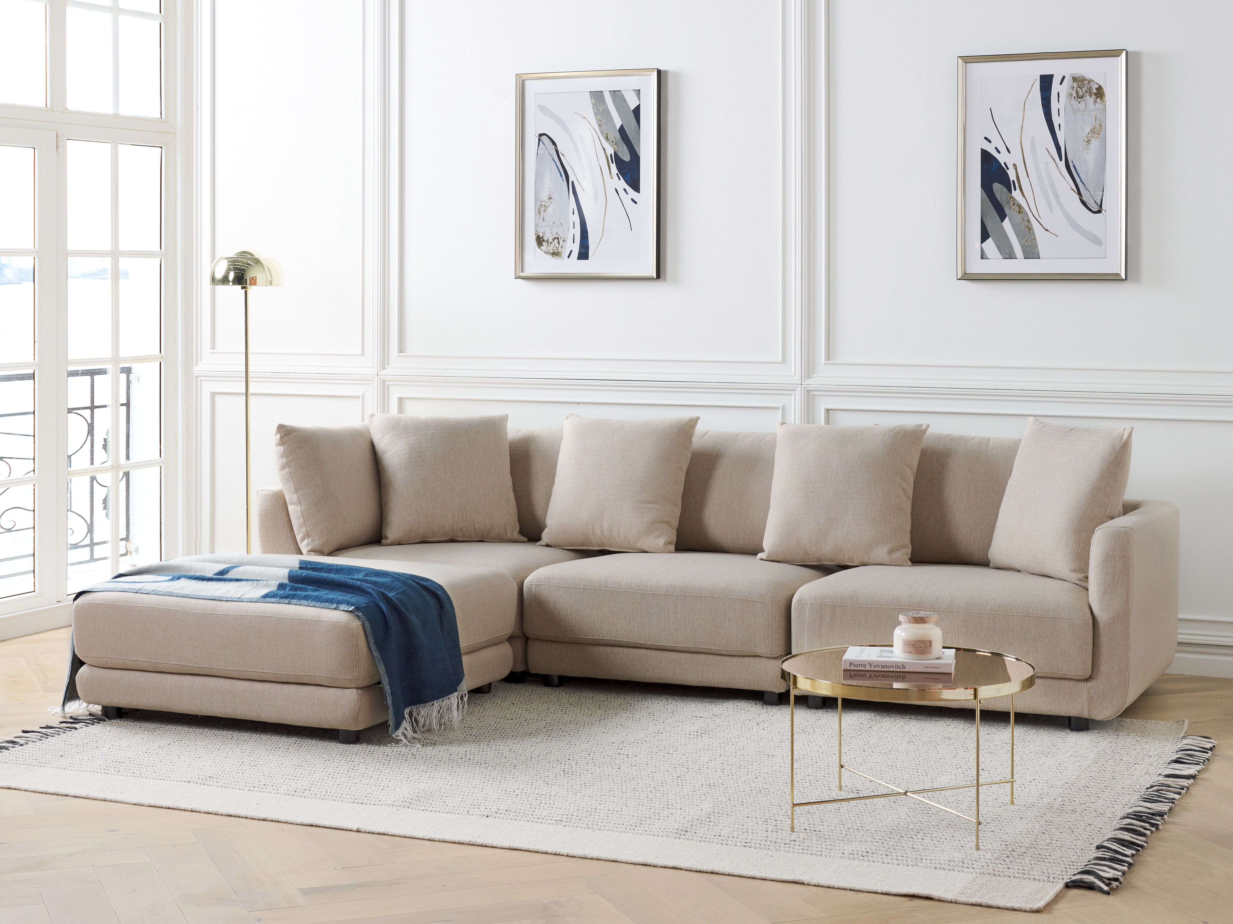 Schöne Sofa Mit Ottomane Klein Bild