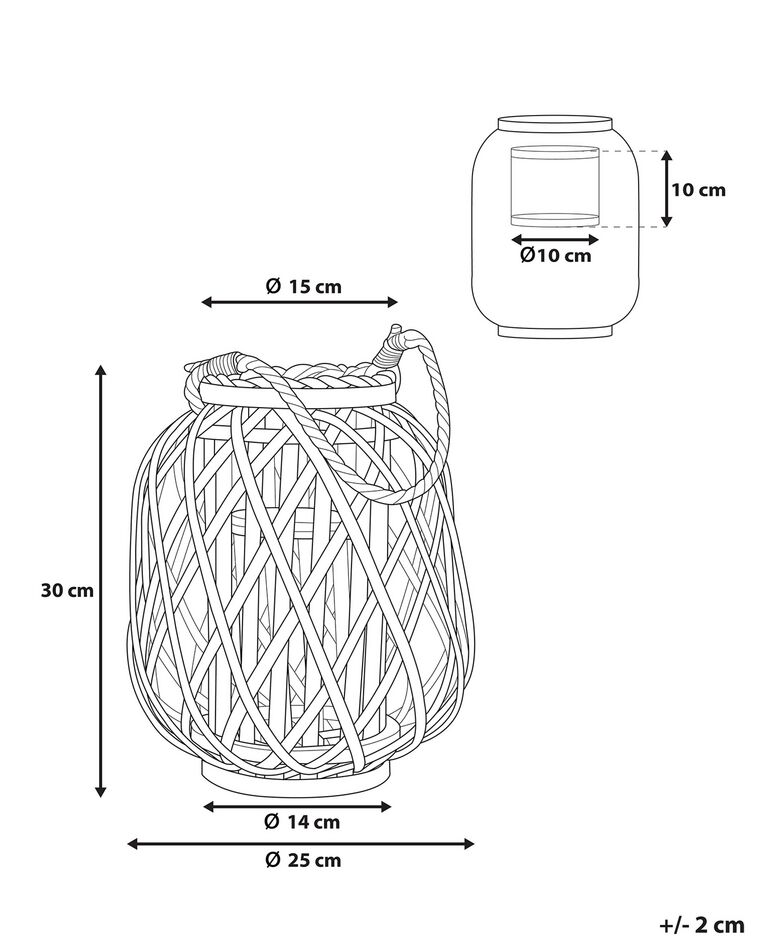 Lykta 30 cm svart MAURITIUS | Beliani.se