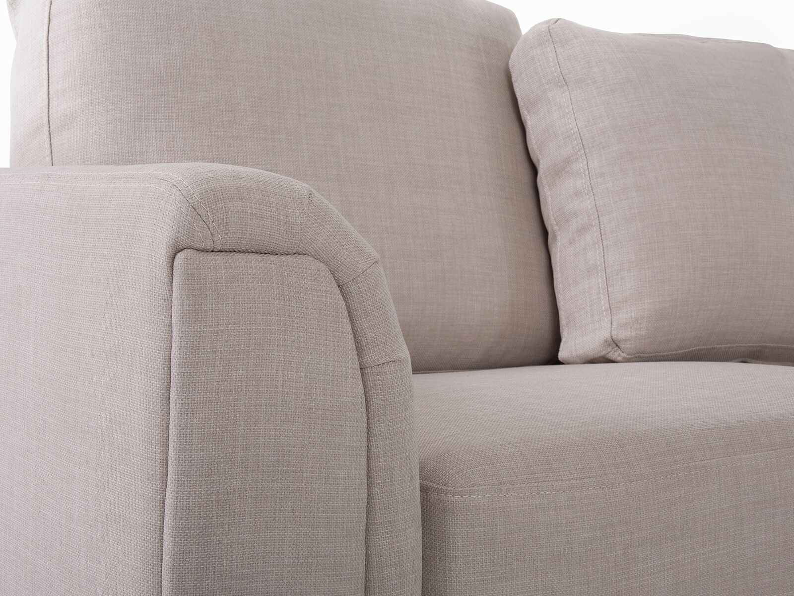Left Hand Fabric Corner Sofa Beige OSLO | Beliani.co.uk