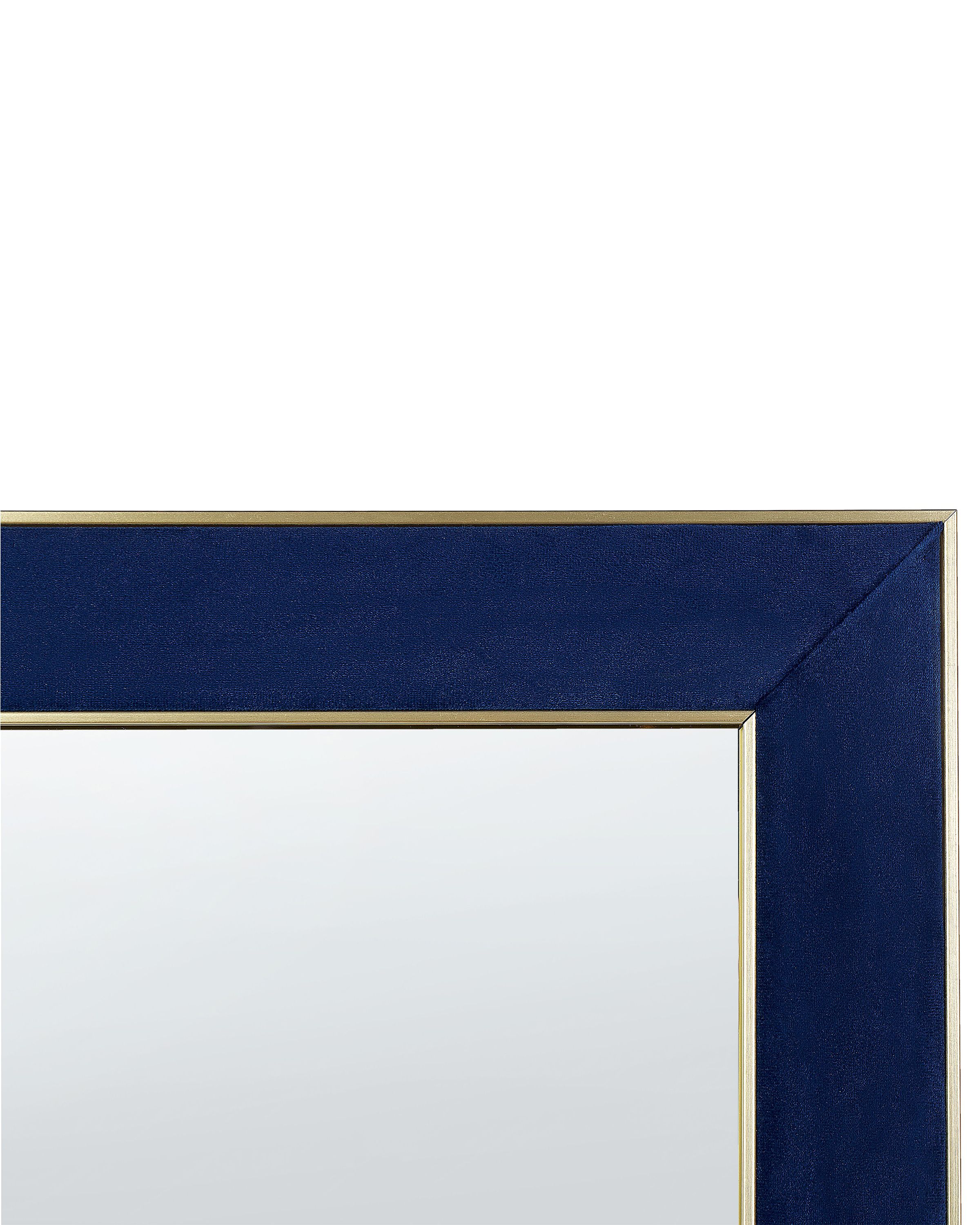 Velvet Standing Mirror 50 x 150 cm Blue LAUTREC | Beliani.co.uk