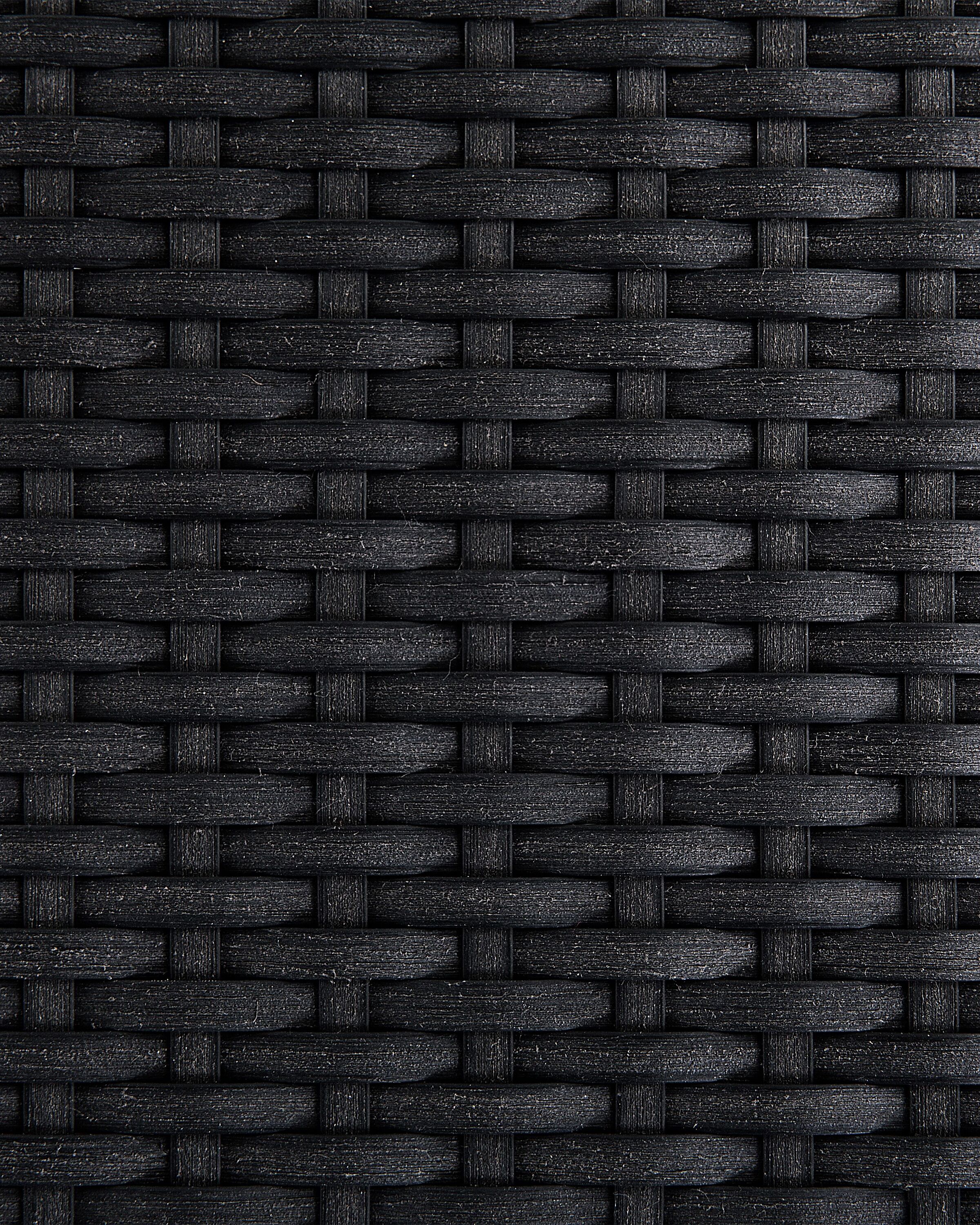 Tuinstoel set van 2 rotan zwart GROSSETO | Beliani.nl