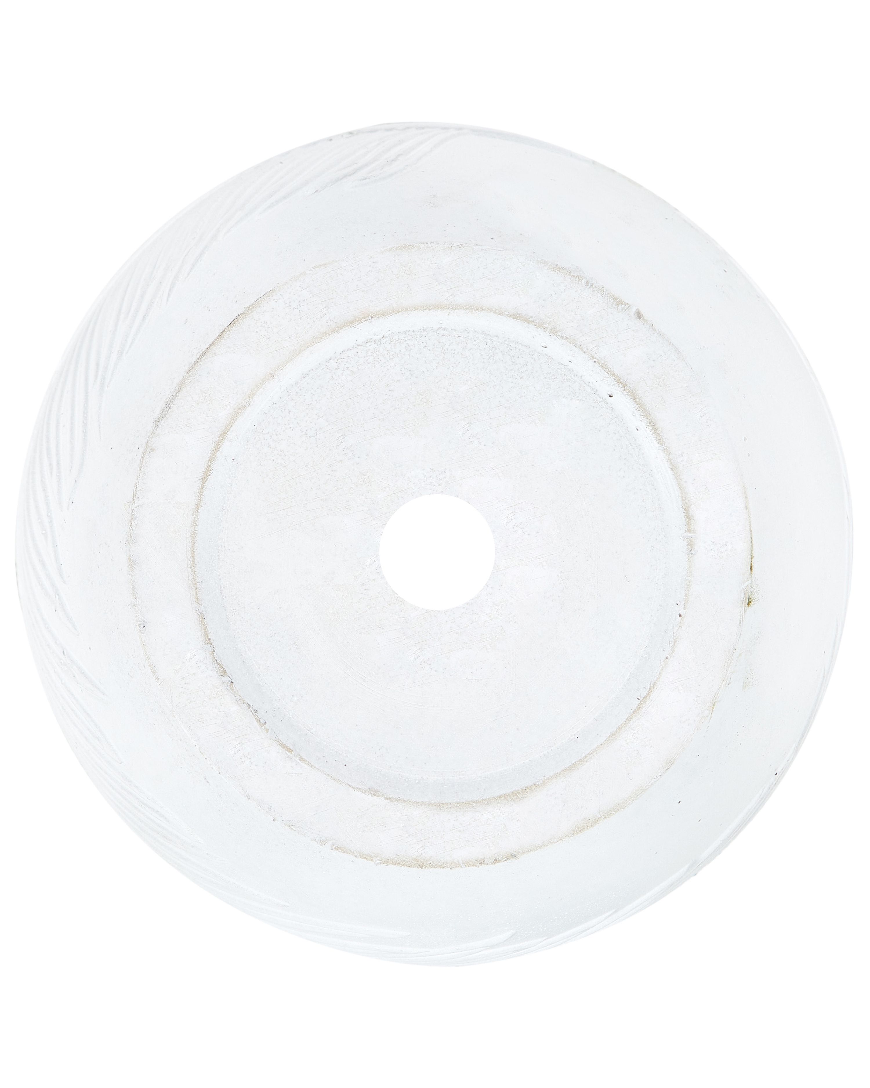 Flower Pot Fibre Clay 35 x 35 x 33 cm Off-White FTERO | Beliani.pt