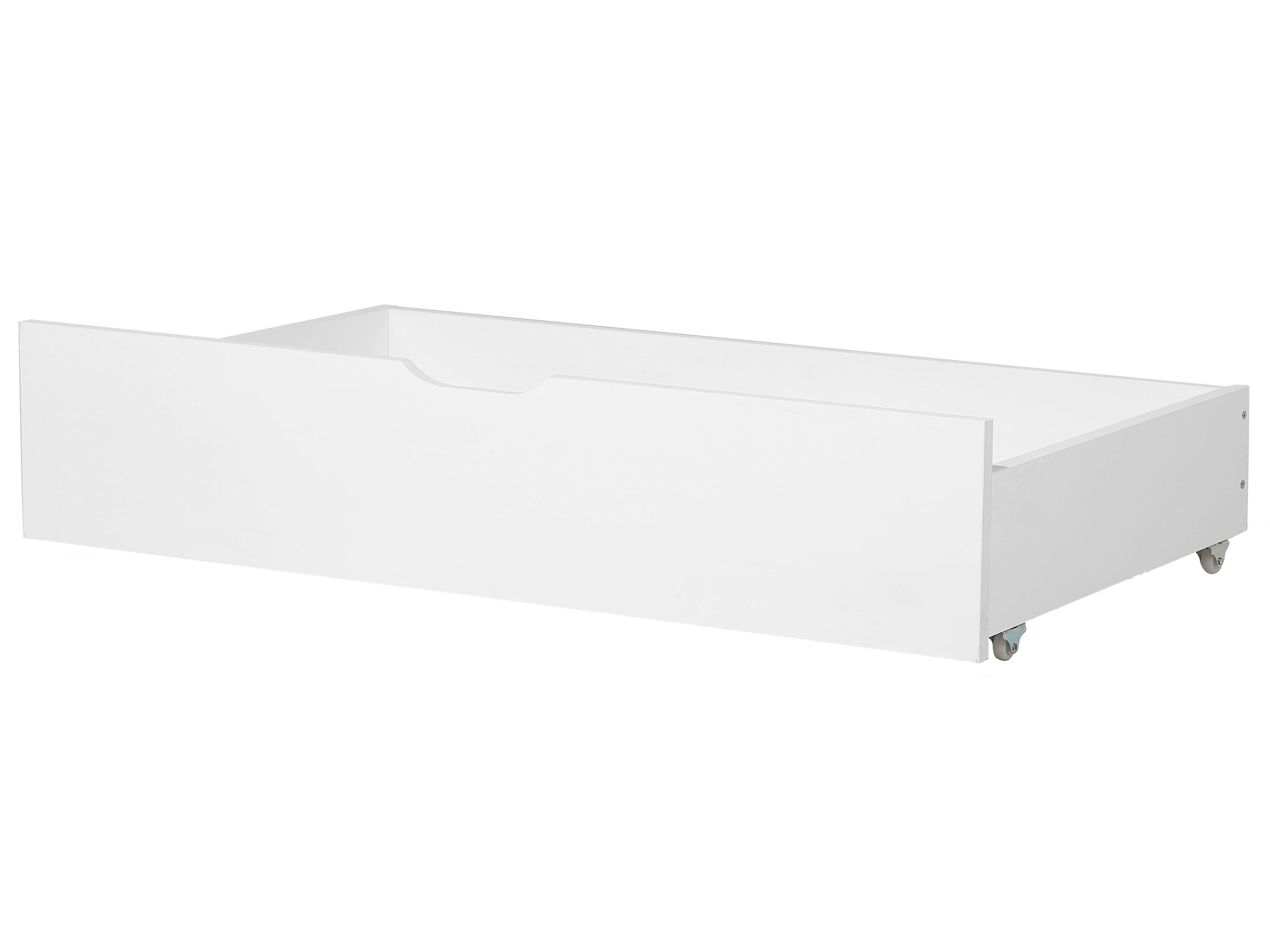 Wooden EU Single Size Bunk Bed with Storage White REVIN | Beliani.co.uk