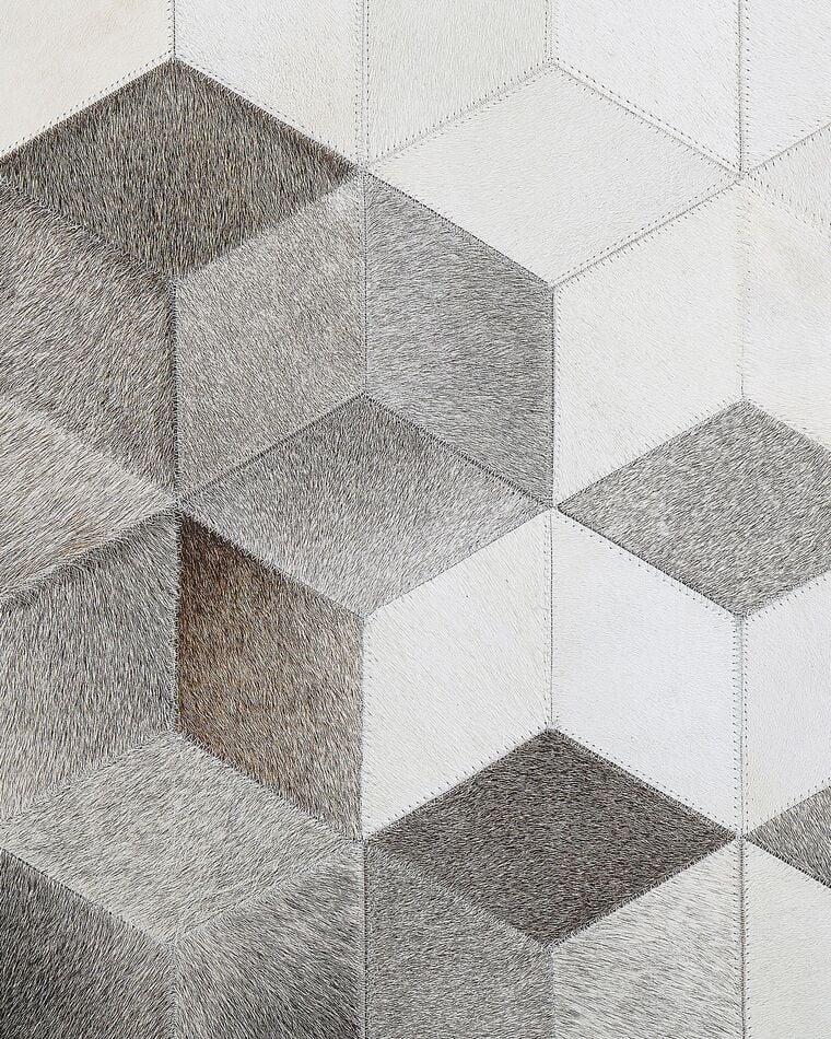 Vloerkleed patchwork grijs/wit 140 x 200 cm SASON | Gratis Levering