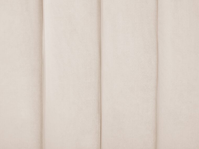 Letto matrimoniale velluto beige 160 x 200 cm AMBILLOU | Beliani.it