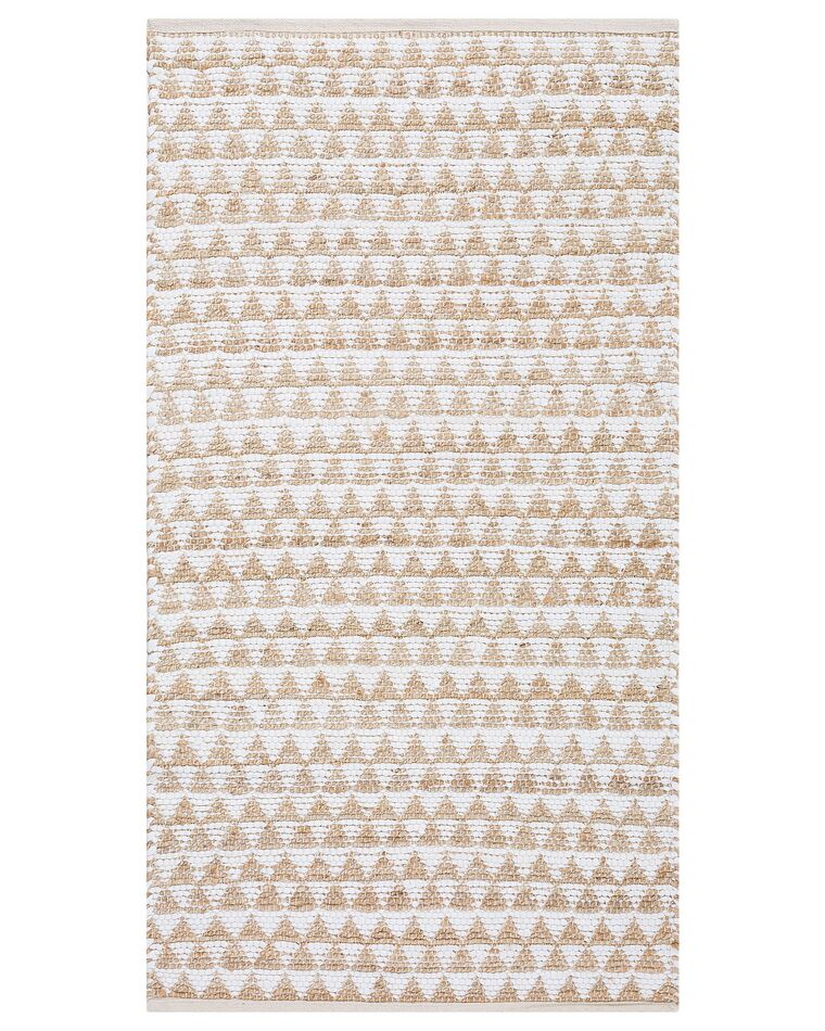 Cotton Area Rug 80 x 150 cm Beige TUNCELI | Beliani.co.uk