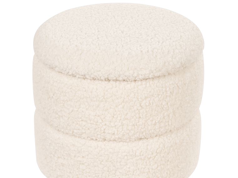 Puff med förvaring vit OGDEN | Beliani.fi