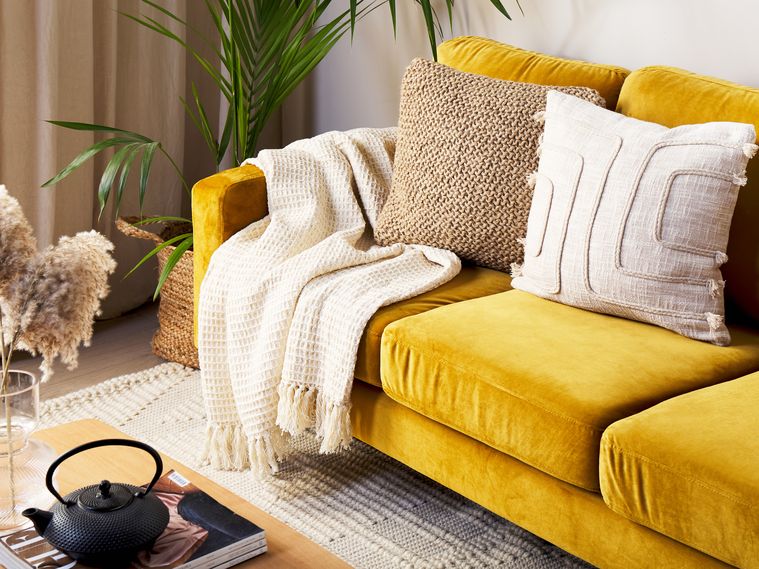 Viltti puuvilla beige 125 x 150 cm MALU | Beliani.fi