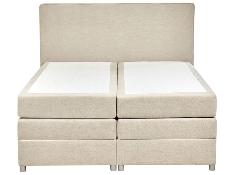 Seng med oppbevaring 160 x 200 cm beige MINISTER | Beliani.no