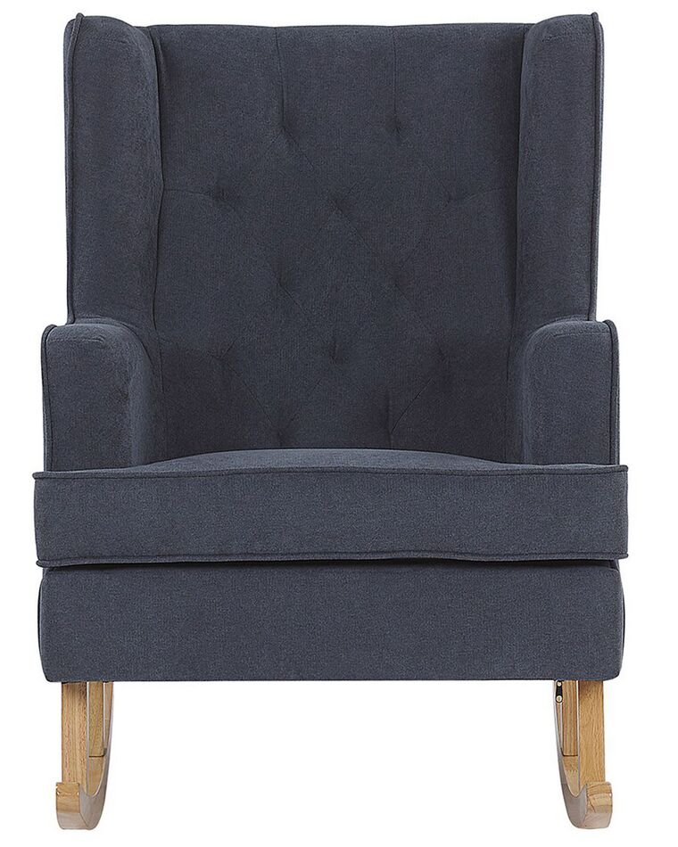 Fabric Rocking Chair Grey TRONDHEIM II | Beliani.co.uk