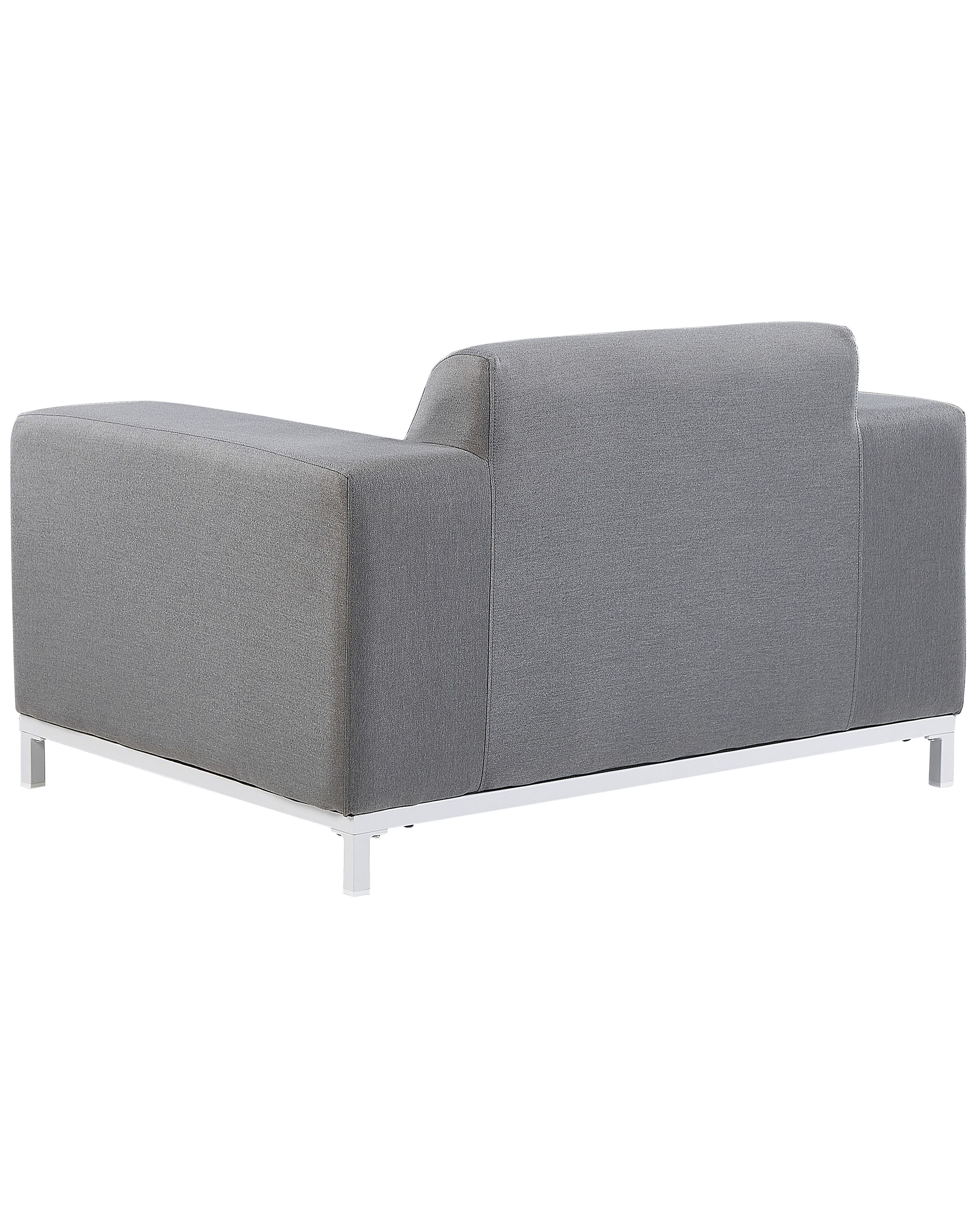 Set of 2 Garden Armchairs Grey with White ROVIGO | Beliani.co.uk