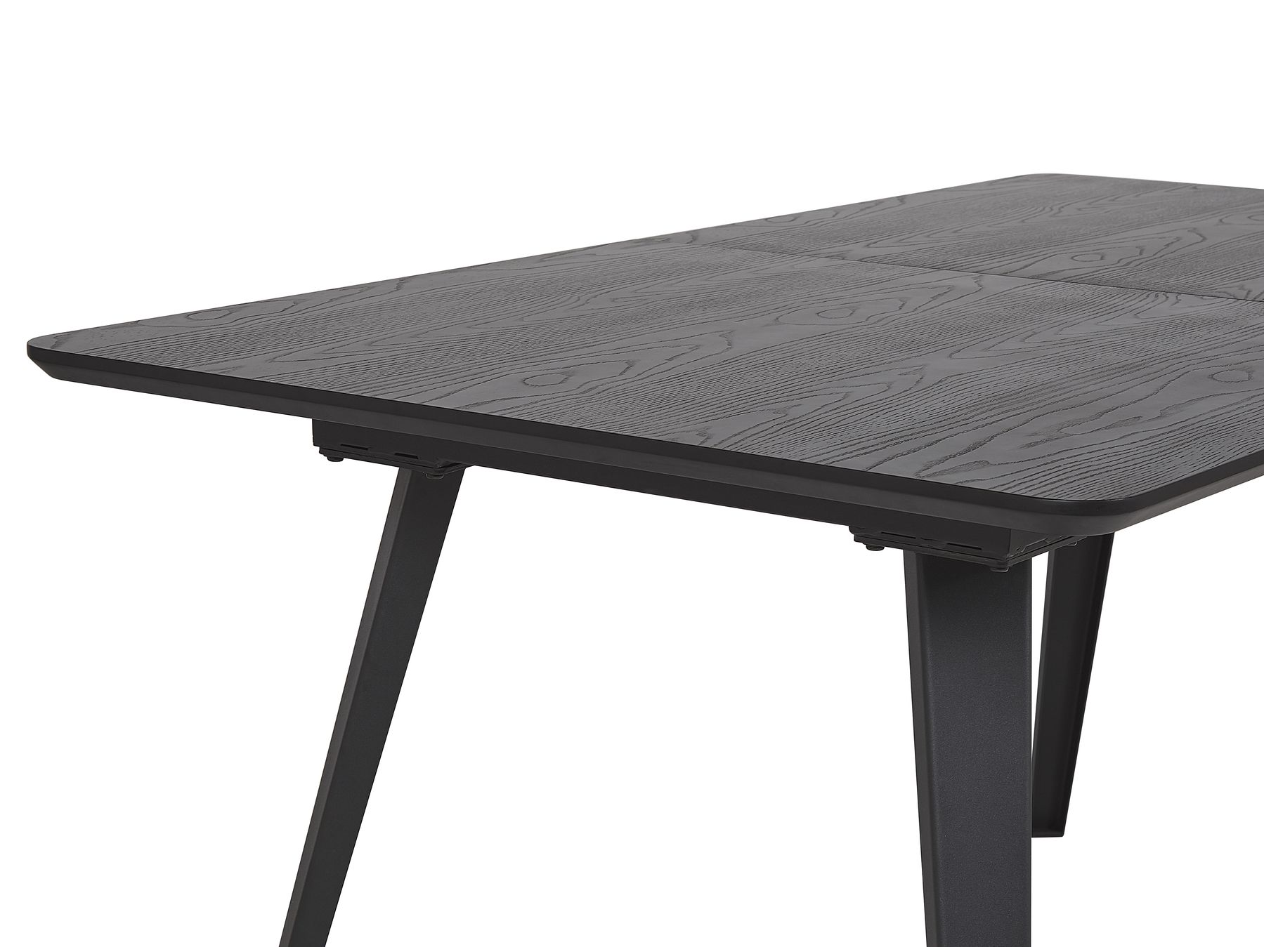 Eettafel zwart 160/200 x 90 cm uitschuifbaar IRVINGTON | Gratis Levering