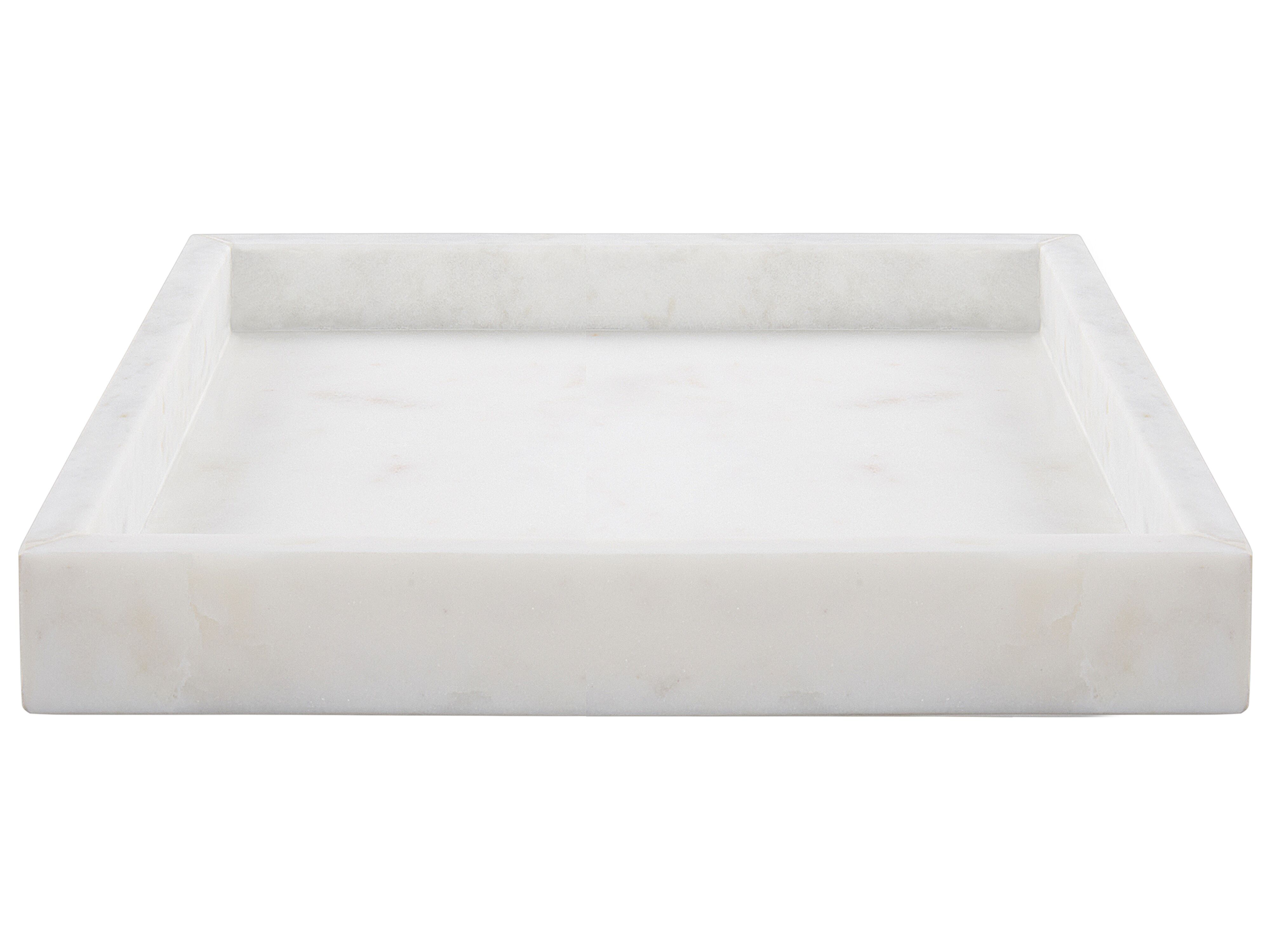 Marble Decorative Tray Square White KATERINI | Beliani.co.uk