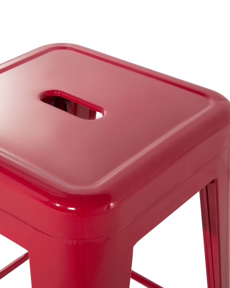 Hocker rot Höhe 60 cm 2er Set CABRILLO | Beliani.de