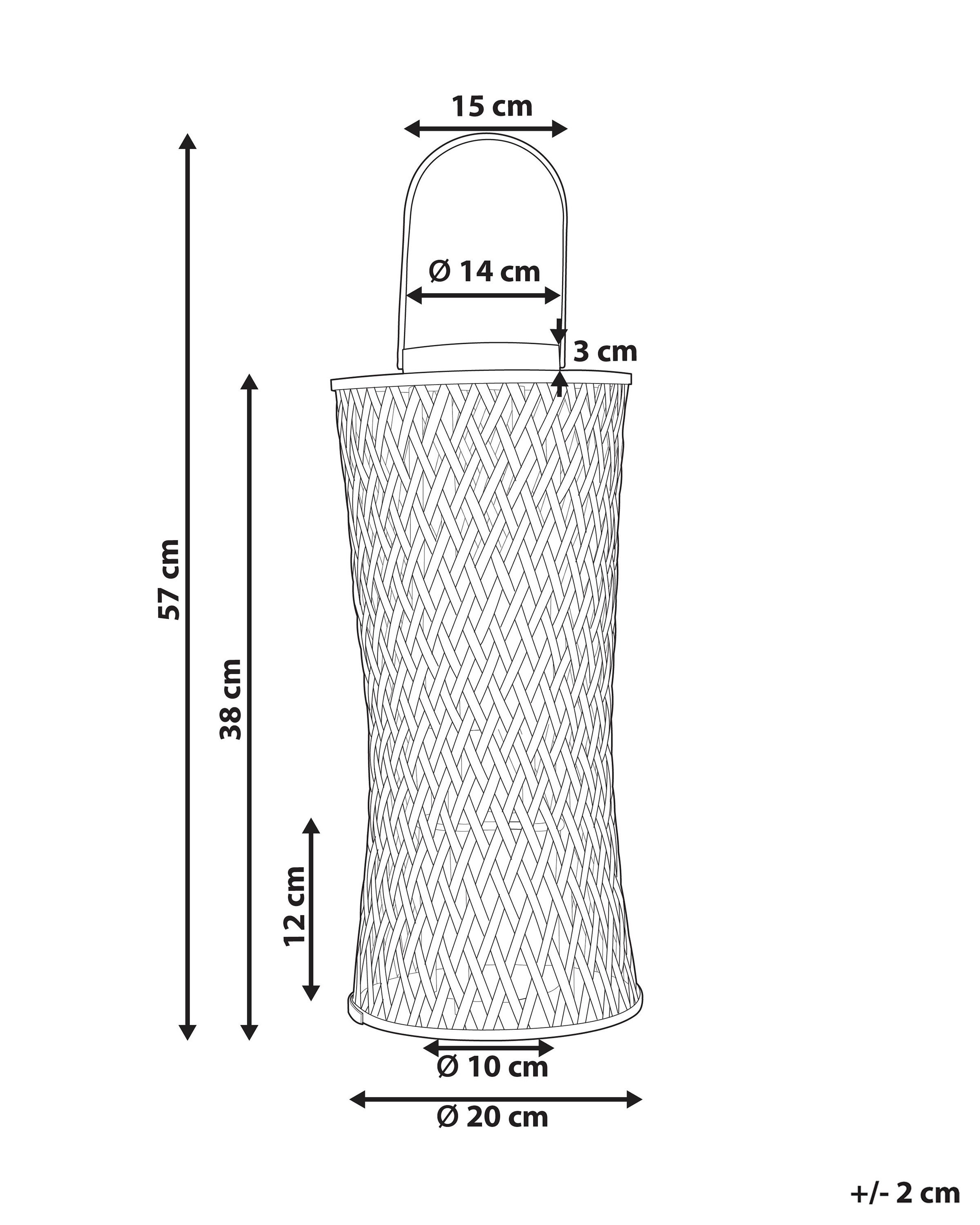 Lykta 38 cm bambu svart MACTAN | Beliani.se