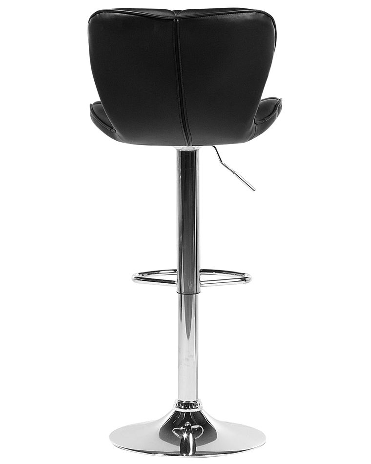 Barhocker Kunstleder schwarz höhenverstellbar 2er Set VALETTA | Beliani.at