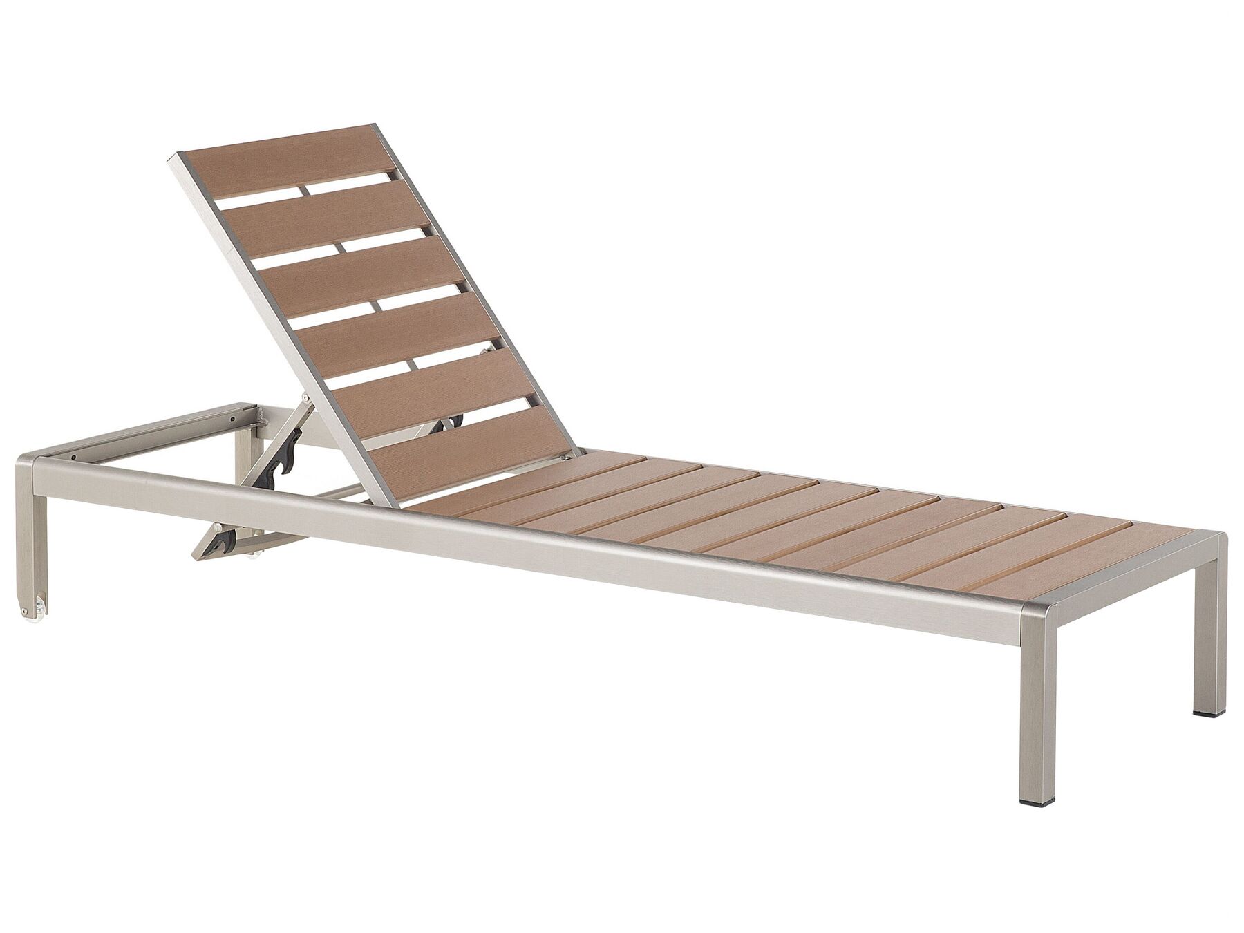 Transat de jardin en aluminium et bois composite marron NARDO | Beliani.fr