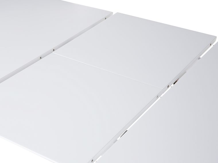 Extending Dining Table 120/160 x 80 cm White SANFORD | Beliani.co.uk