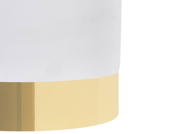 Velvet Pouffe White SOPHIA | Beliani.co.uk