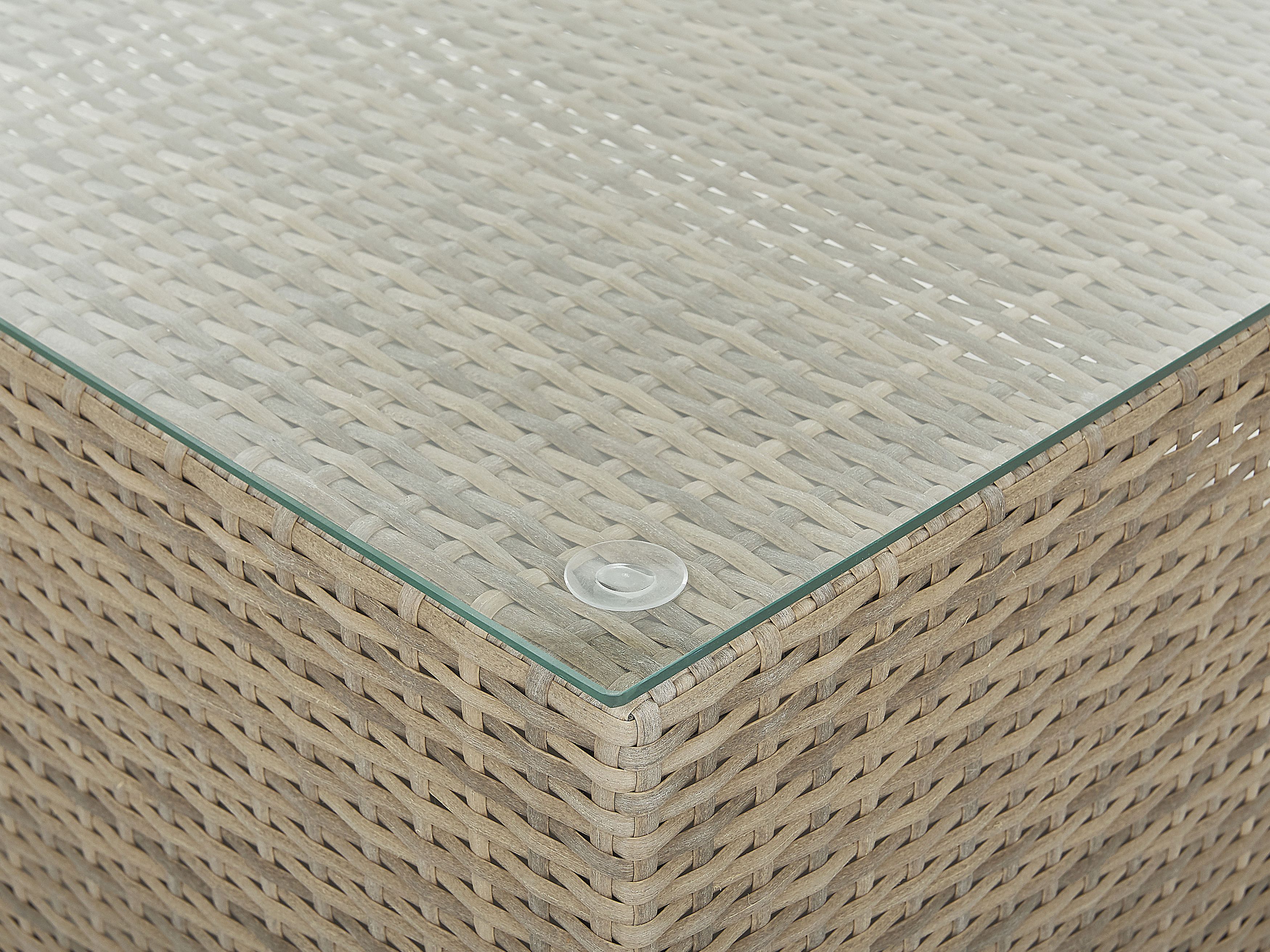 8 Seater PE Rattan Modular Garden Lounge Set Light Brown MAESTRO II ...