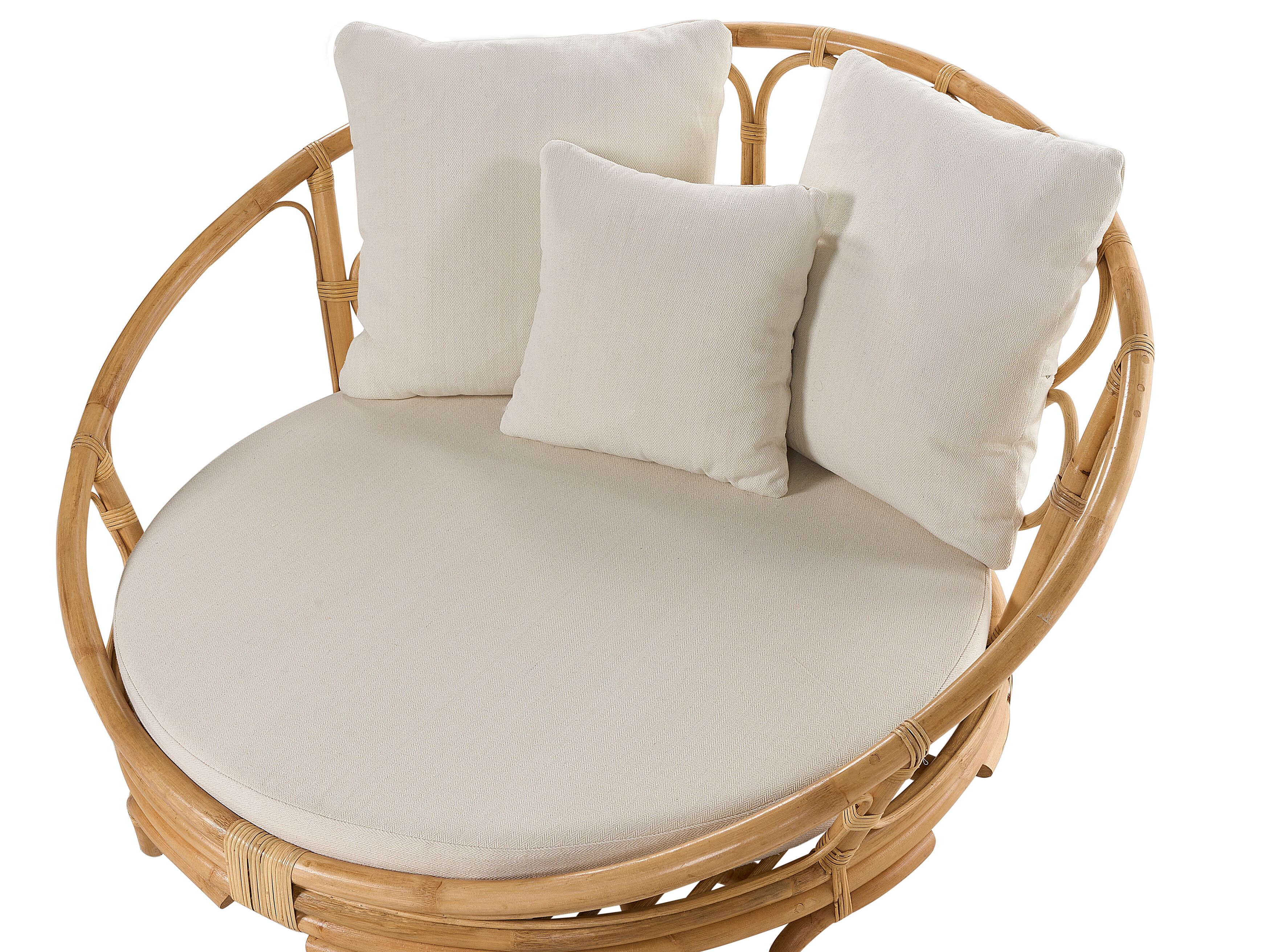 Set of 2 Rattan Garden Daybeds Natural ROSSANO | Beliani.co.uk