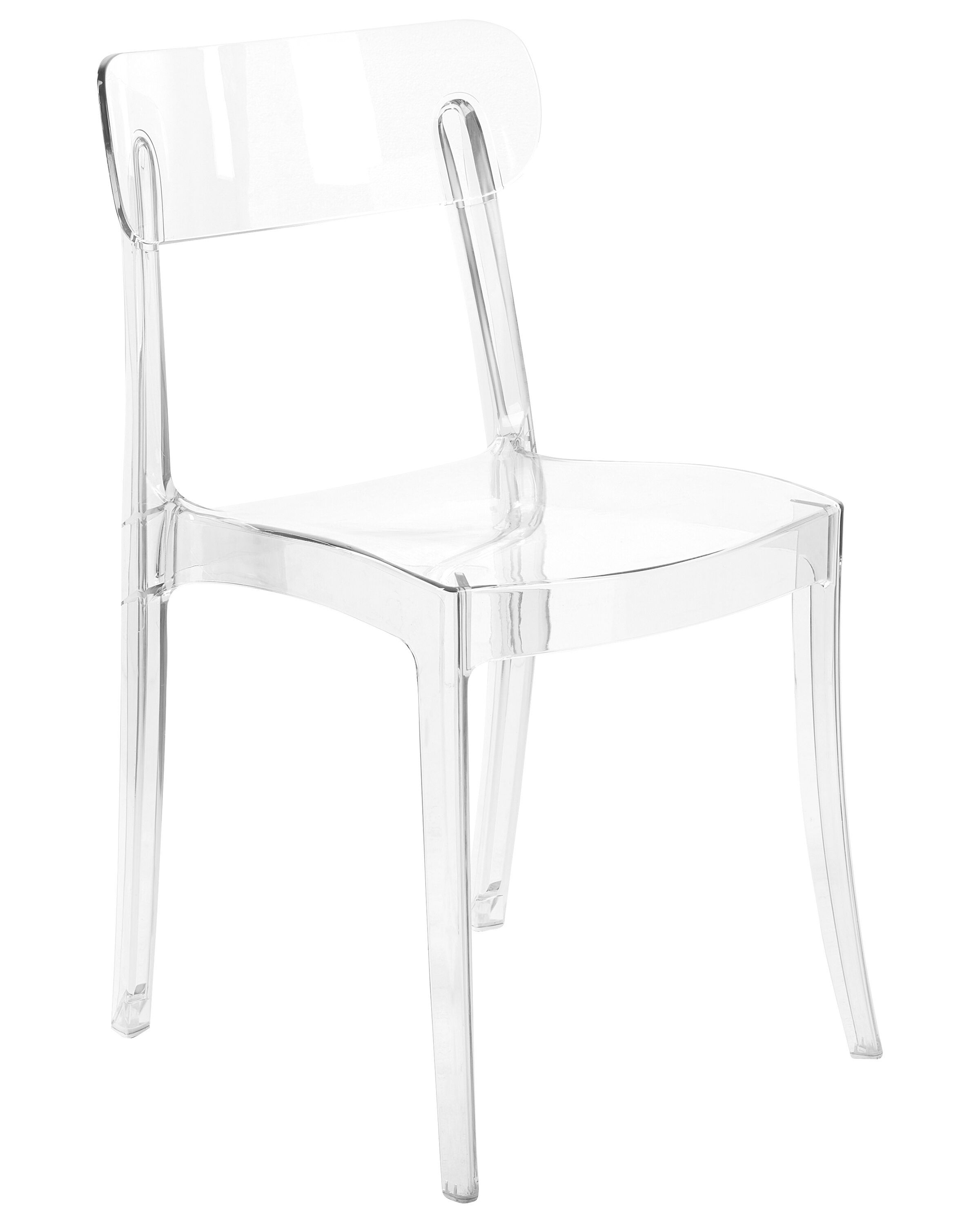 Set of 2 Dining Chairs Transparent COVINGTON | Beliani.co.uk
