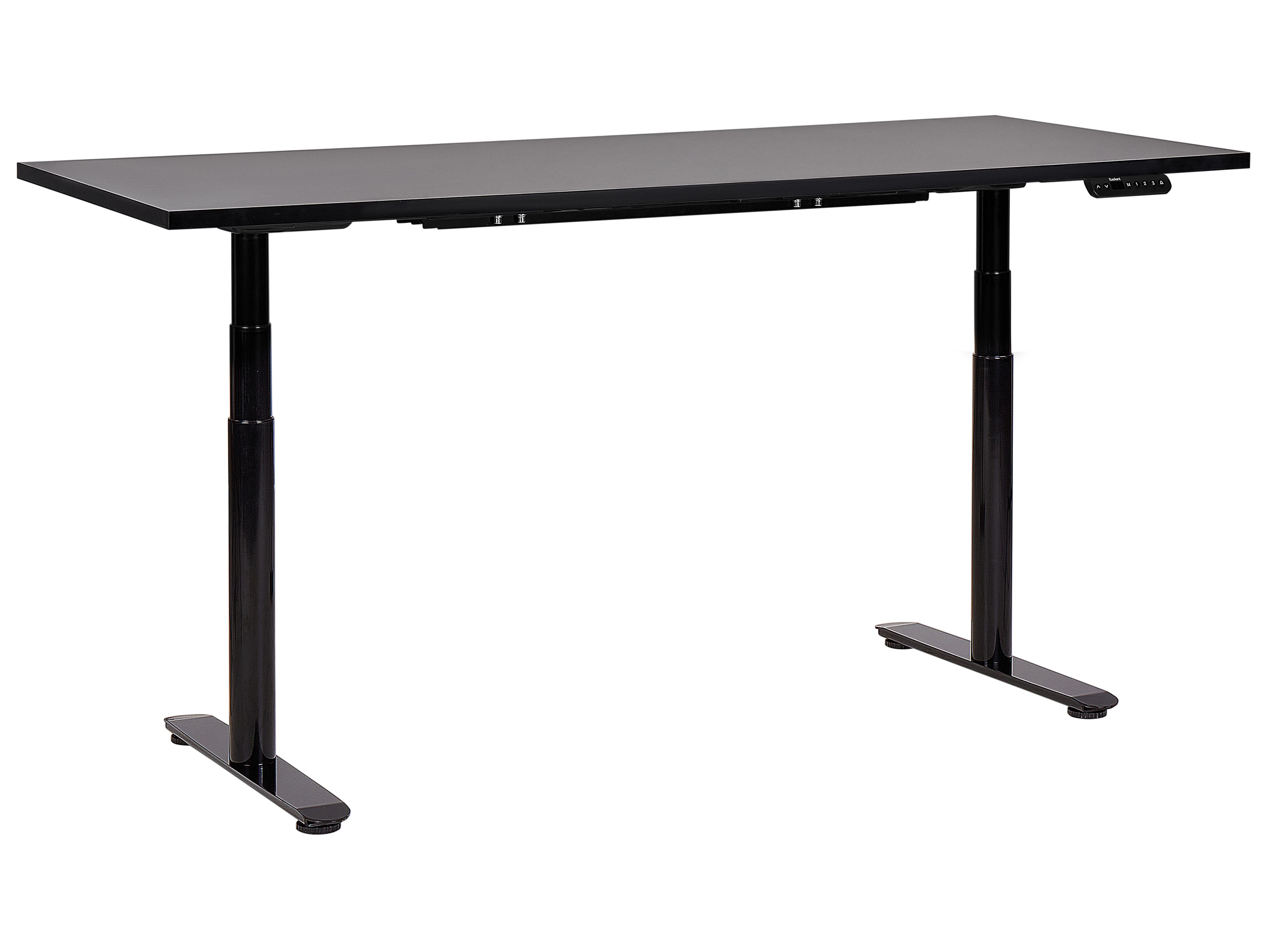 Electric Adjustable Standing Desk 180 x 80 cm Black DESTINAS | Beliani ...